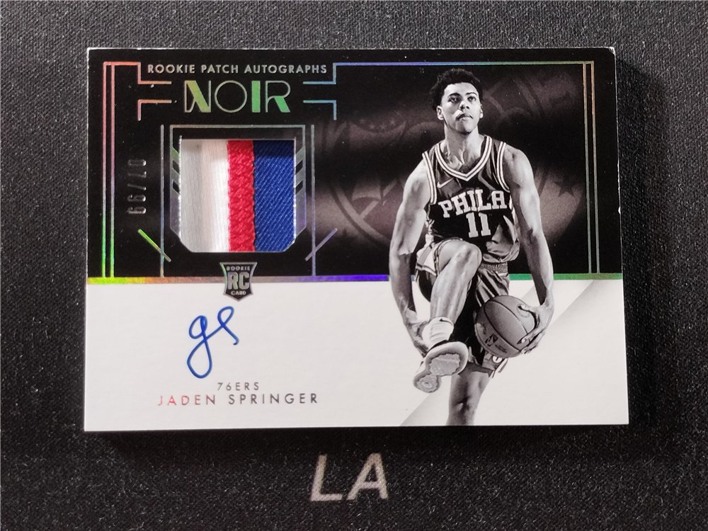【LA拍卖】2021-22 Panini Noir Jaden Springer 诺尔 新秀RC 杰登 斯普林格 76人 凯尔特人 爵士 黑白 ...