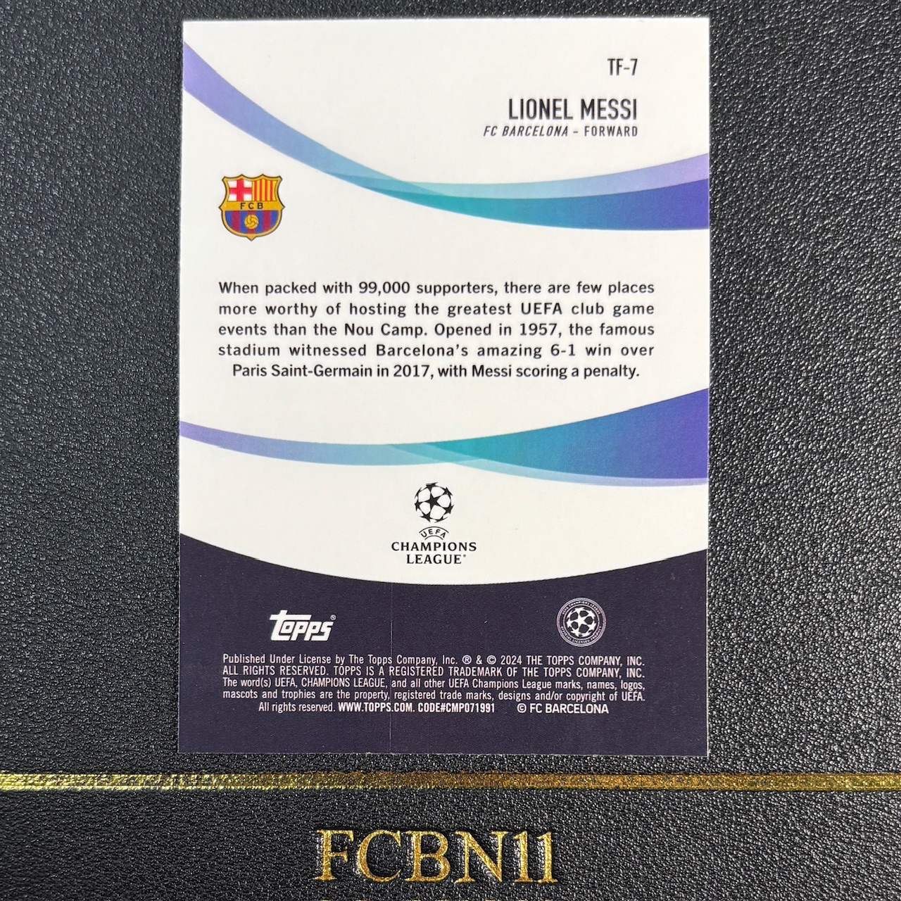 【FCB拍卖】2023-24 TOPPS CHROME LIONEL MESSI 梅西 tifo特卡 大比例 SP 巴萨 巴塞罗那 巴黎 ...