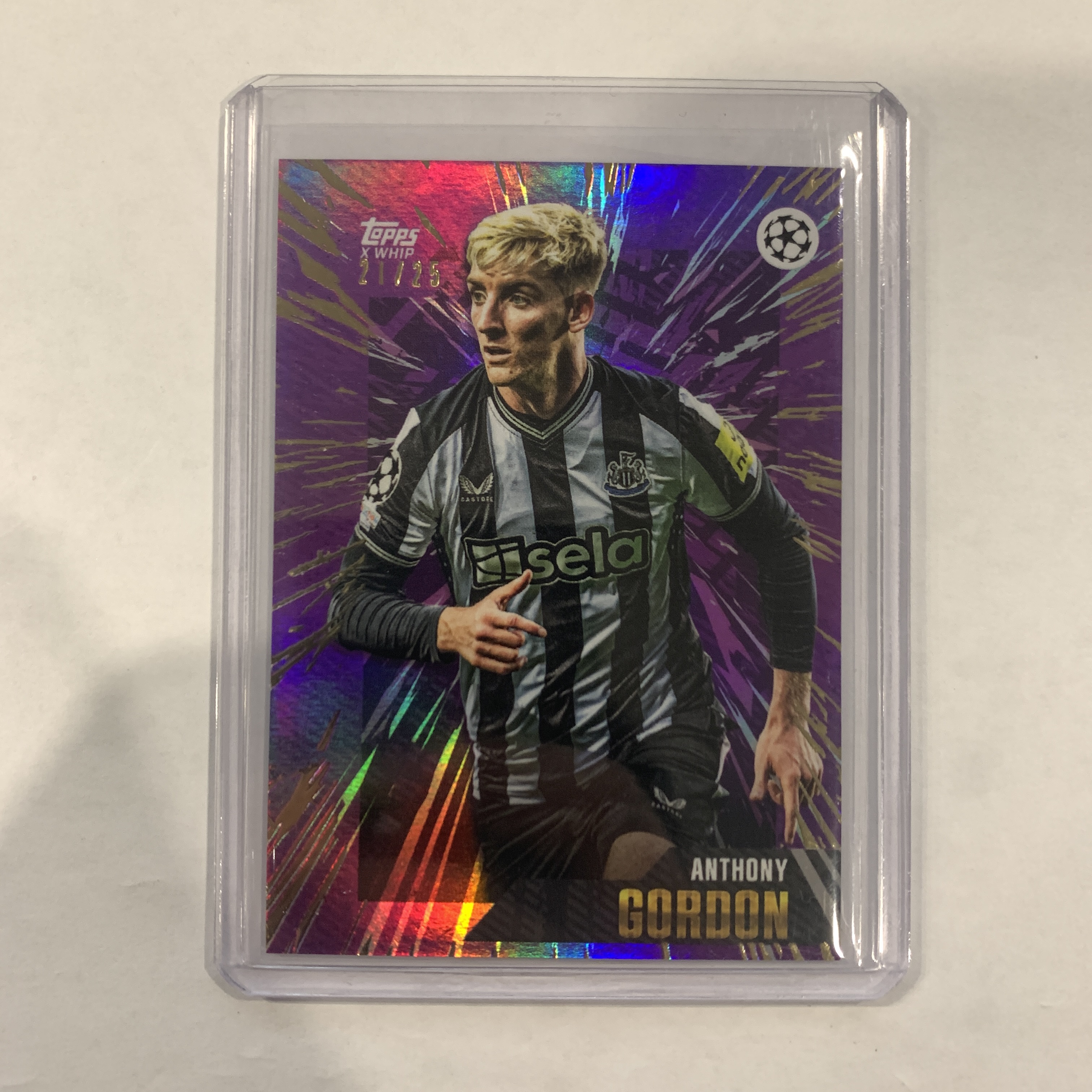 2022 Topps company anthony gordon 【千途文化】欧冠 新品 DOLD 纽卡斯尔联 安东尼·戈登 21/25编 ...