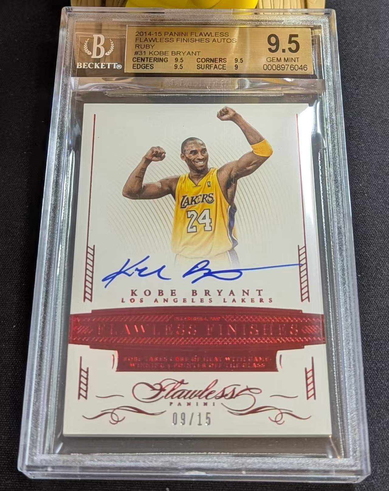【喷子拍卖】2014-15 panini flawless Kobe Bryant 手提 洛杉矶湖人 科比 布莱恩特 元年绝杀 签字 15编 ...