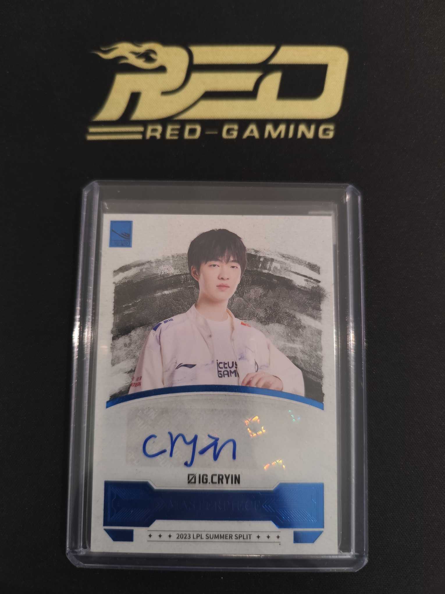 2023 Buffun LPL CRYIN 不凡玩品 杰作MASTERPIECE系列选手卡 选手单人签字卡 IG-CRYIN 袁成伟 21/25编 冰川蓝【佛光普照】【RED代拍】 卡淘
