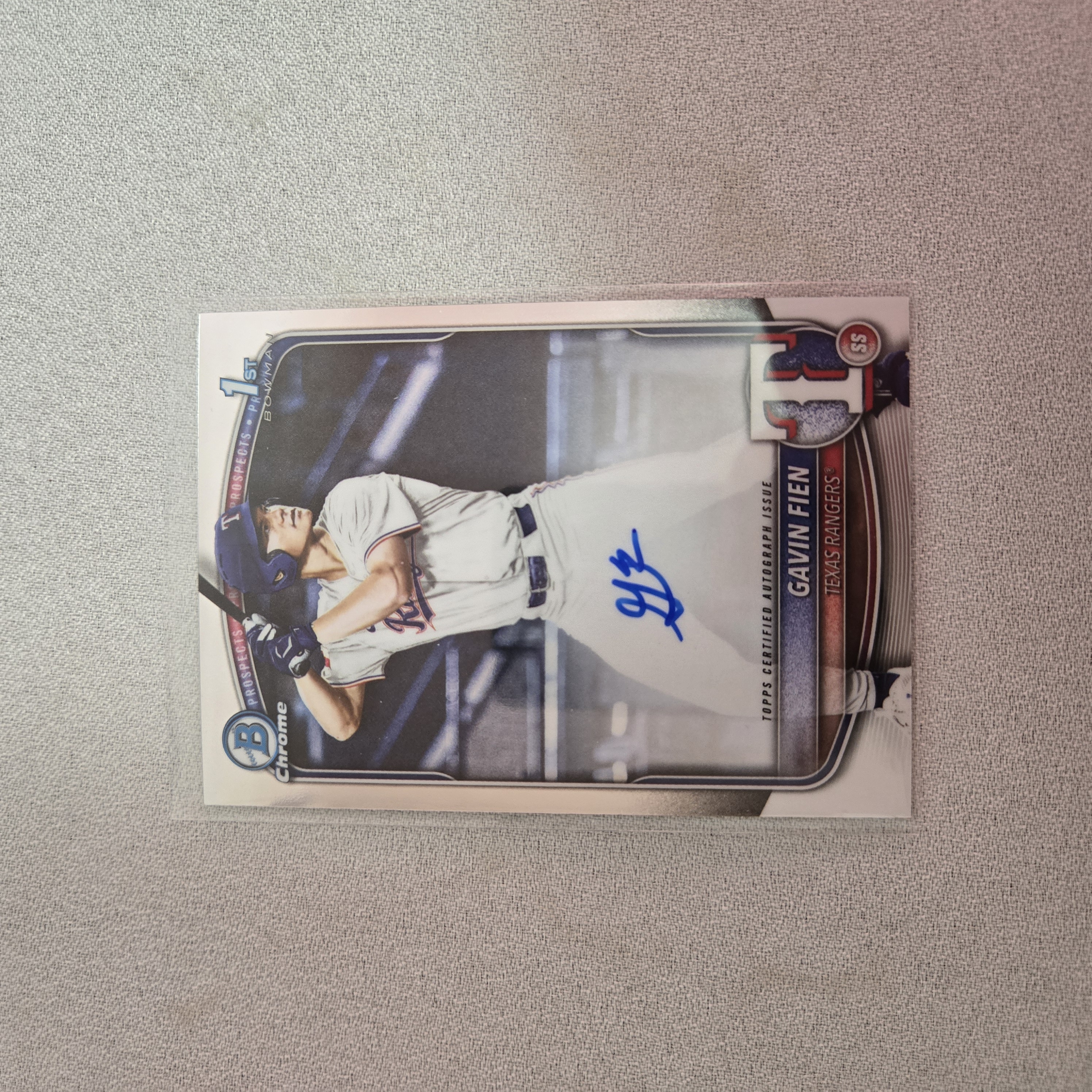 2025 Topps Draft Chrome Gavin Fien 鲍曼棒球 加文 费恩 游骑兵 1st 签字 卡签 卡品如图 收藏必备【闷 ...