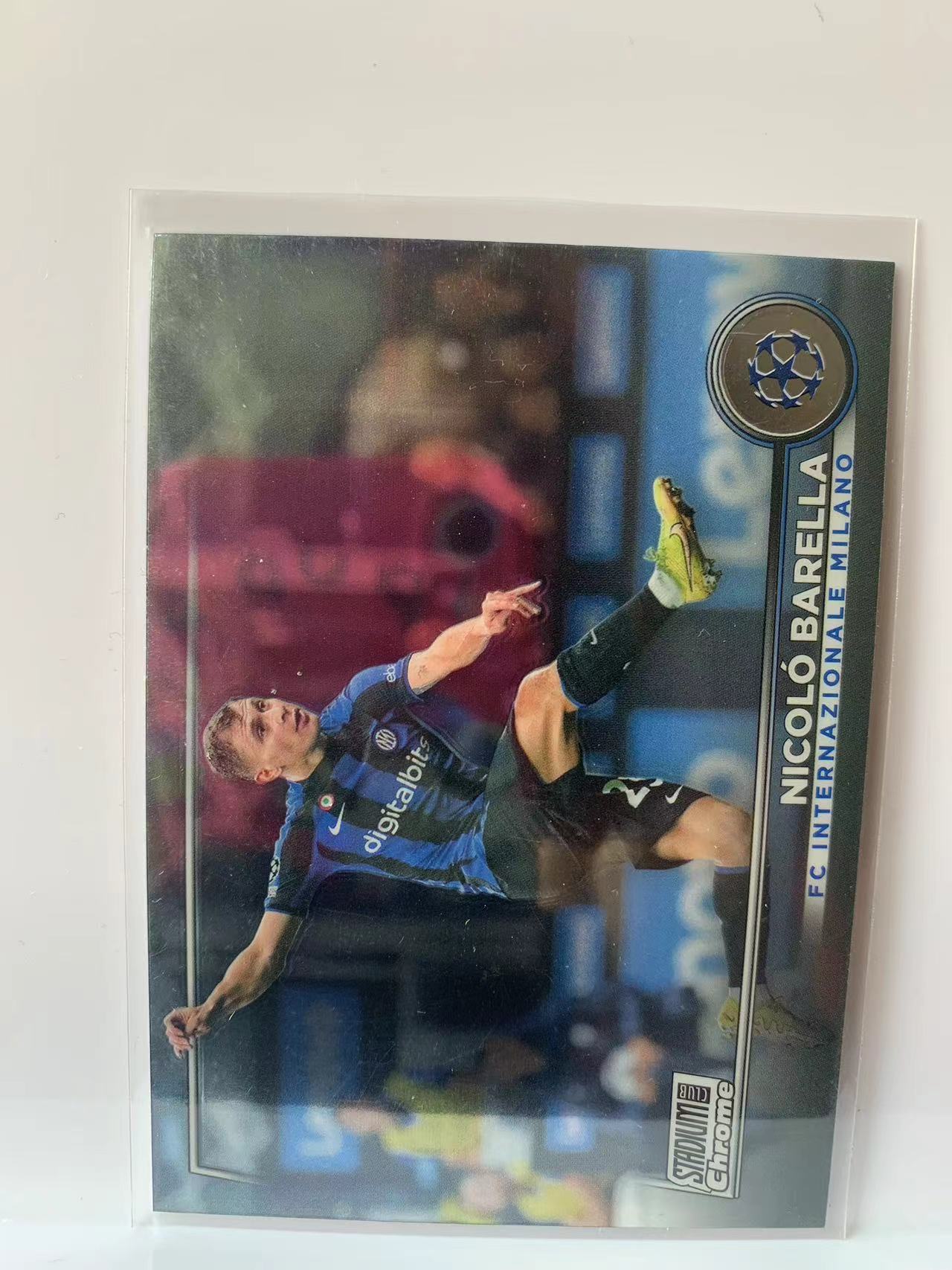 2023 Topps Stadium Club Chrome nicolo barella 欧冠 竞技场 国际米兰 尼科洛 巴雷拉 卡品如图 ...