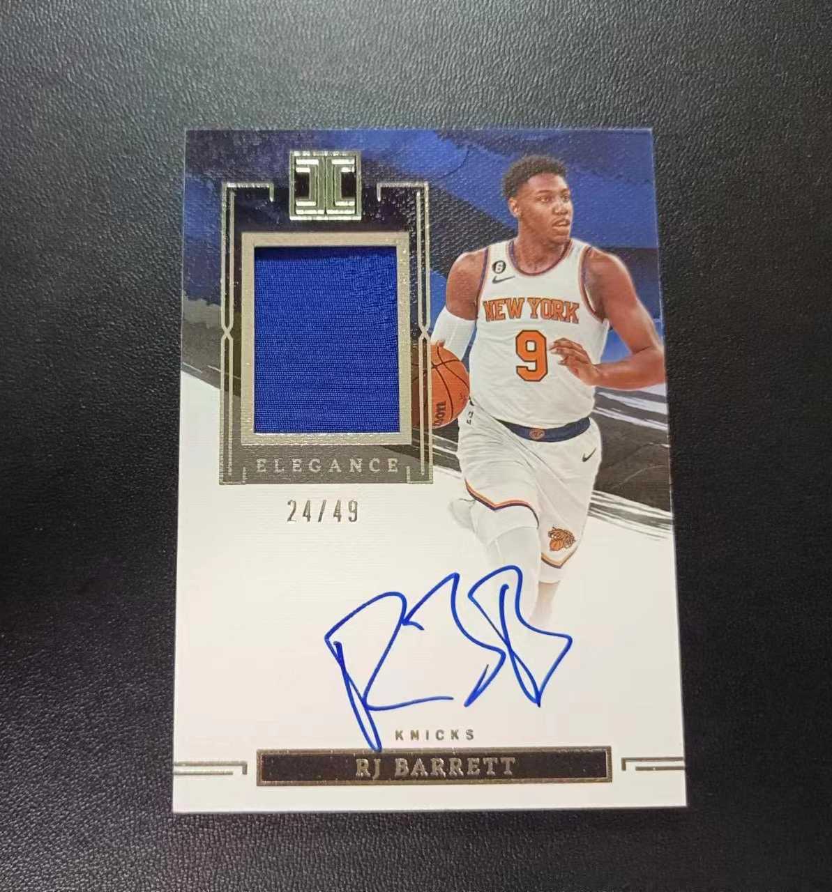 2022-23 Panini Impeccable R.J. Barrett 【承诺】小真金系列 尼克斯球星 rjb 巴雷特 竖版ja 物料 ...