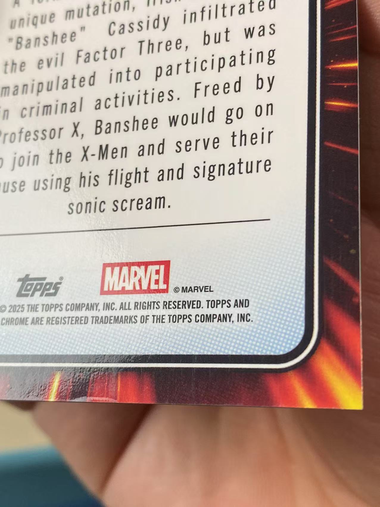 2025 Topps Marvel (MCU) Chrome 漫威 TC 蓝折 限编293/299 banshee 海妖 收藏专收 卡品细节图 ...