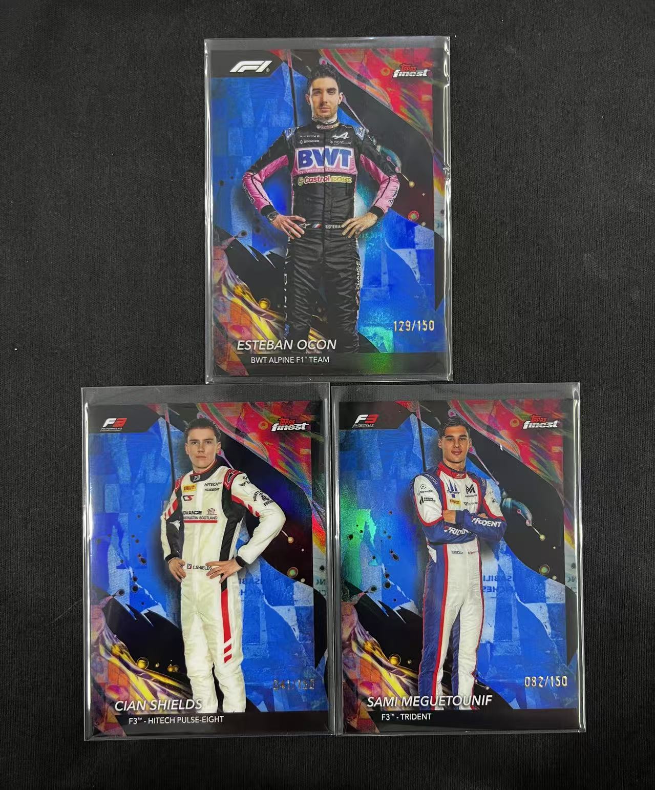 【长安代卖 截标预付80%】2024 Topps Finest F1 埃斯特班奥康 F3 锡安谢尔德斯 梅格图尼夫 二级 蓝折 /150编 共 ...