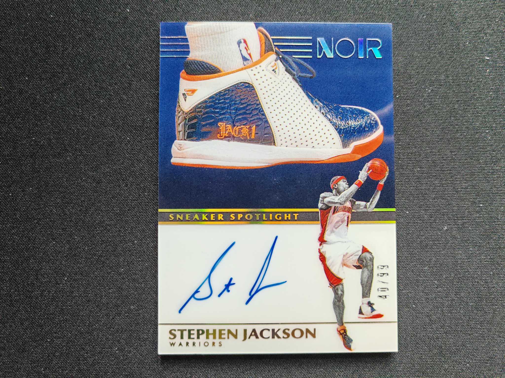 2019-20 Panini Noir Stephen Jackson SC球星卡 勇士 斯蒂芬杰克逊 鞋灯签 签字 卡签 镜面 系列博点 ...