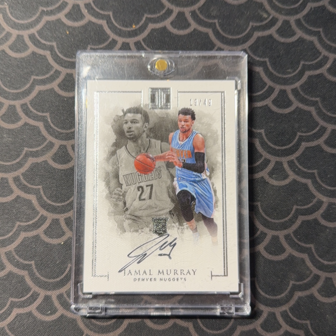 2016-17 Panini Impeccable Jamal Murray RC 贾马尔 穆雷 新秀 小真金 签字 卡签 49编 泼墨 水彩 ...