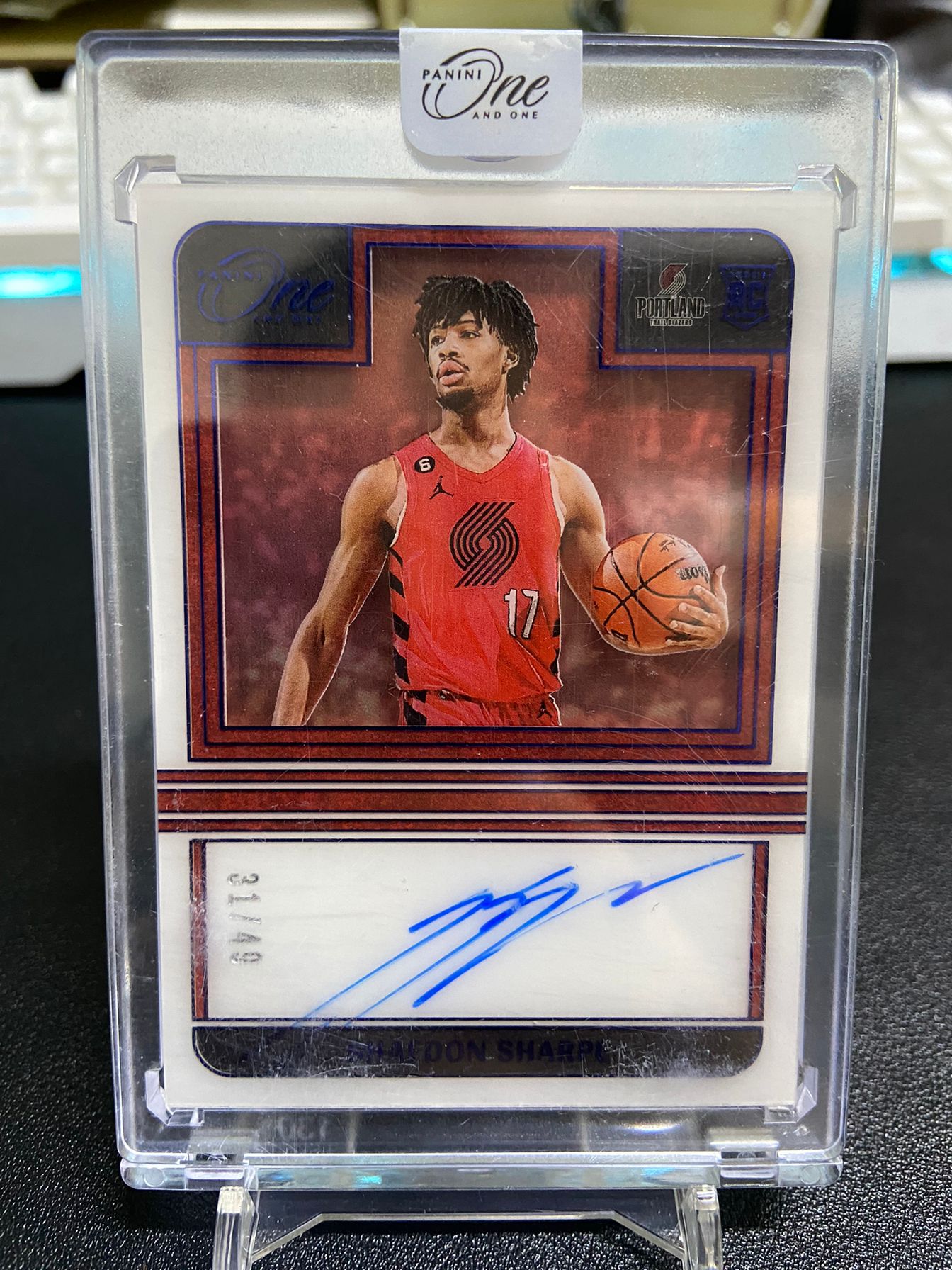 【浩行拍卖 截标预付82%】2022-23 panini one and one Shaedon Sharpe 开拓者 谢登 夏普 RC 新秀 ...