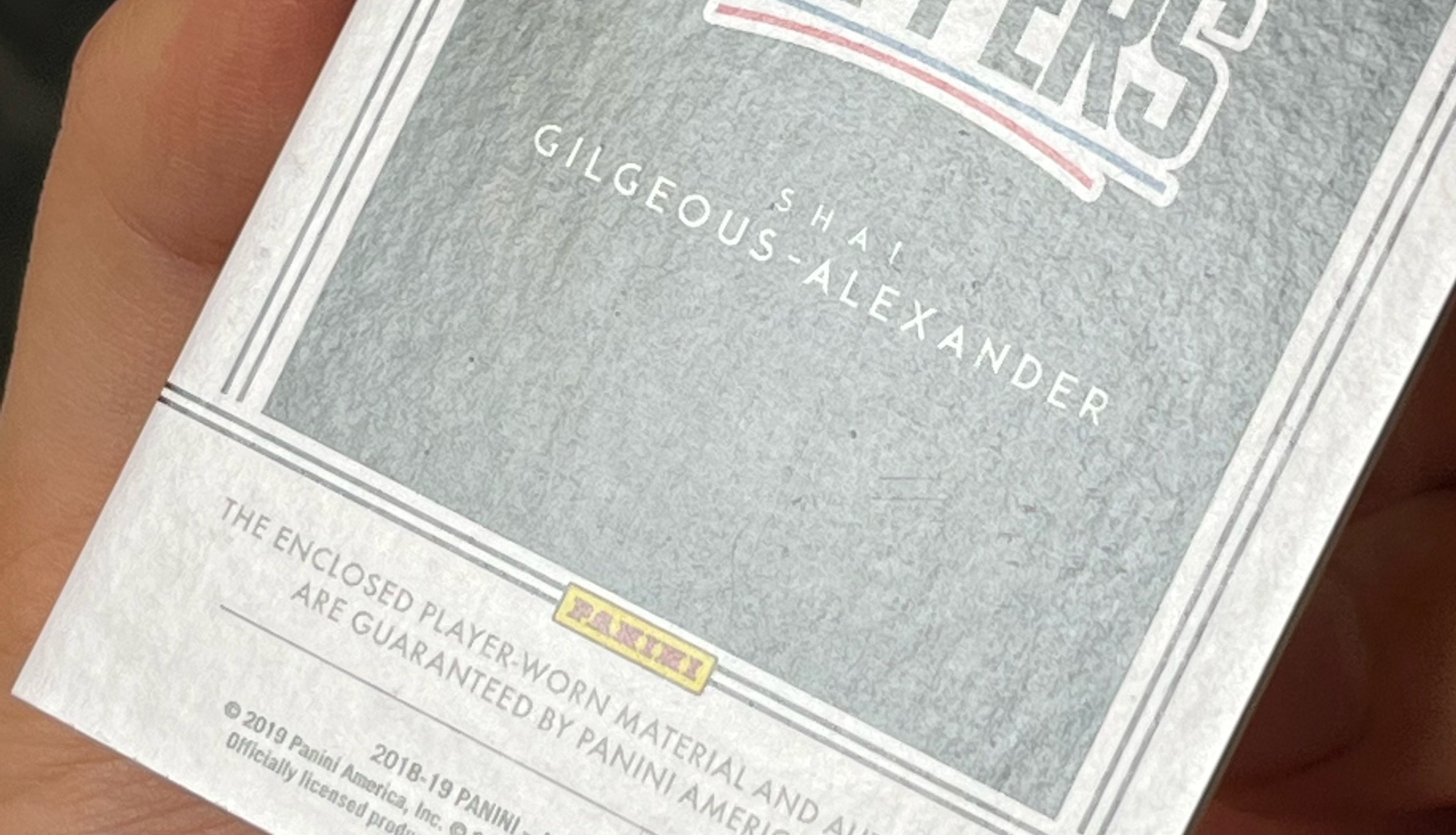 2018-19 Panini Noir SGA RC/99 快船 新秀 亚历山大 RPA 99编 闪版签字 卡签 patch签 雷霆门面 最佳 ...