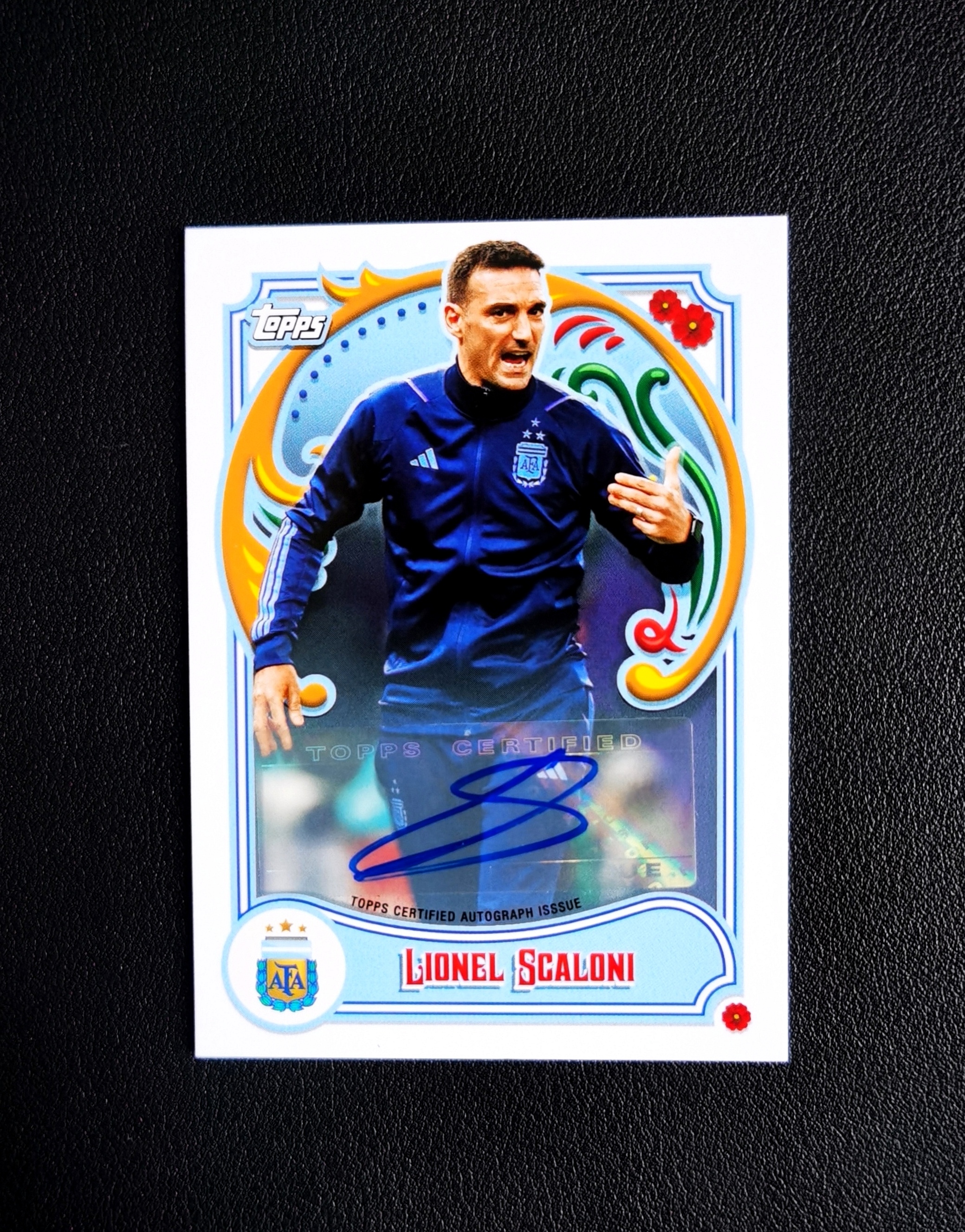 2023 Topps Fileteado Lionel Scaloni 阿根廷菲勒特 主教 利昂内尔 斯卡洛尼 签字 签名 传奇名帅 阿根廷 ...