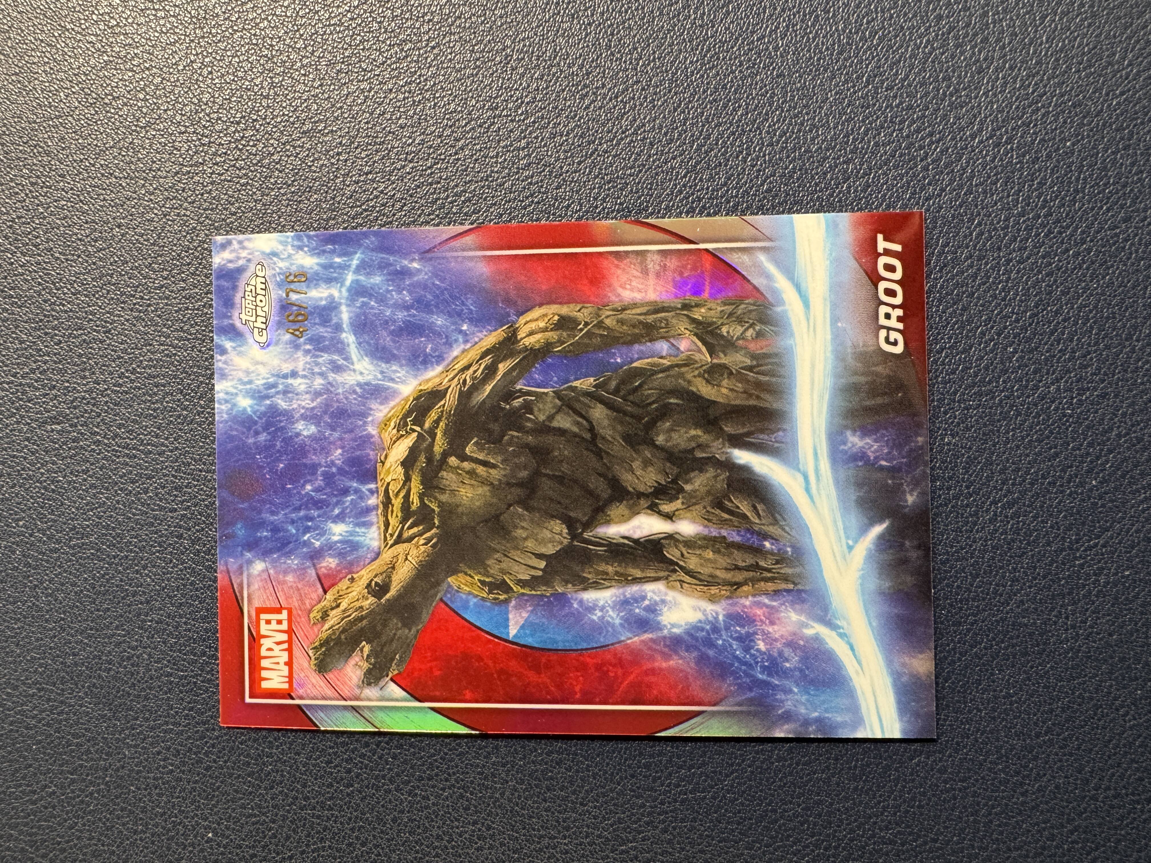 2025 Topps Marvel (MCU) Studios Chrome 【禄卡】TC漫威影视 Groot 格鲁特 二阶 美队折 盾牌折 ...
