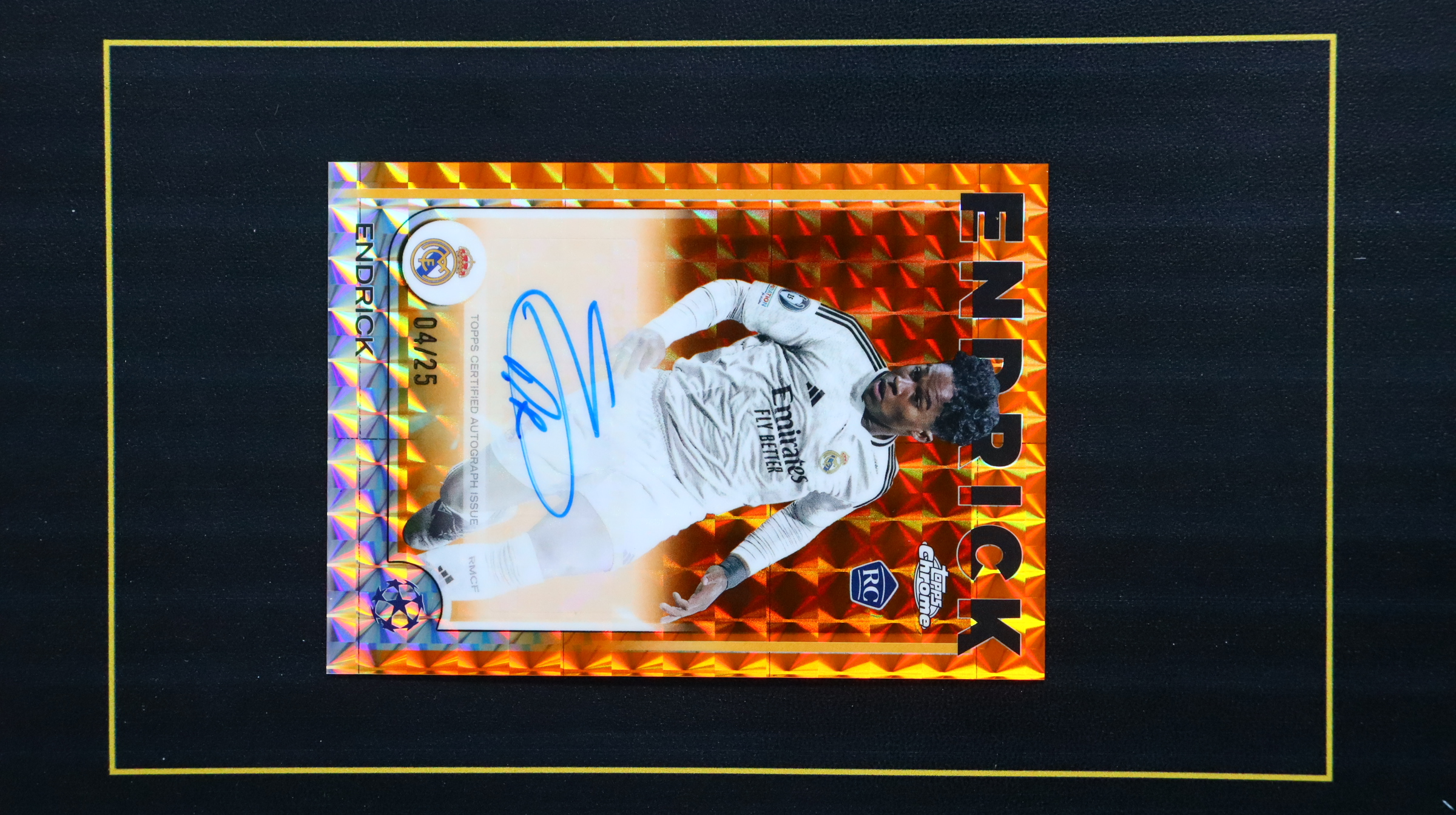 2025 Topps Chrome Endrick RC 新秀 皇马 恩德里克 签字卡 橙折 25编【V009】66【超新星代卖】A 卡淘