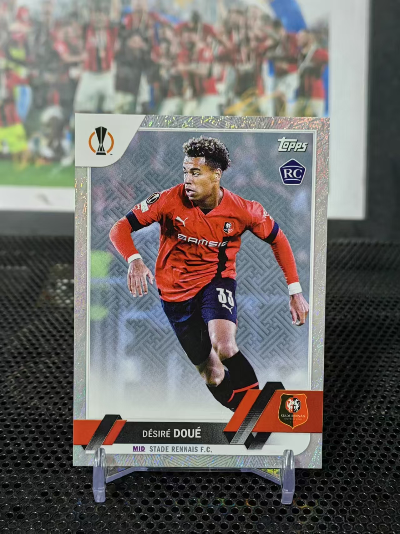 2023 Topps Chrome Désiré Doué RC 【被鸽重拍】UCC欧战碧玉系列 雷恩新秀德雷西杜埃 大热天才 99编白玉折射 ...