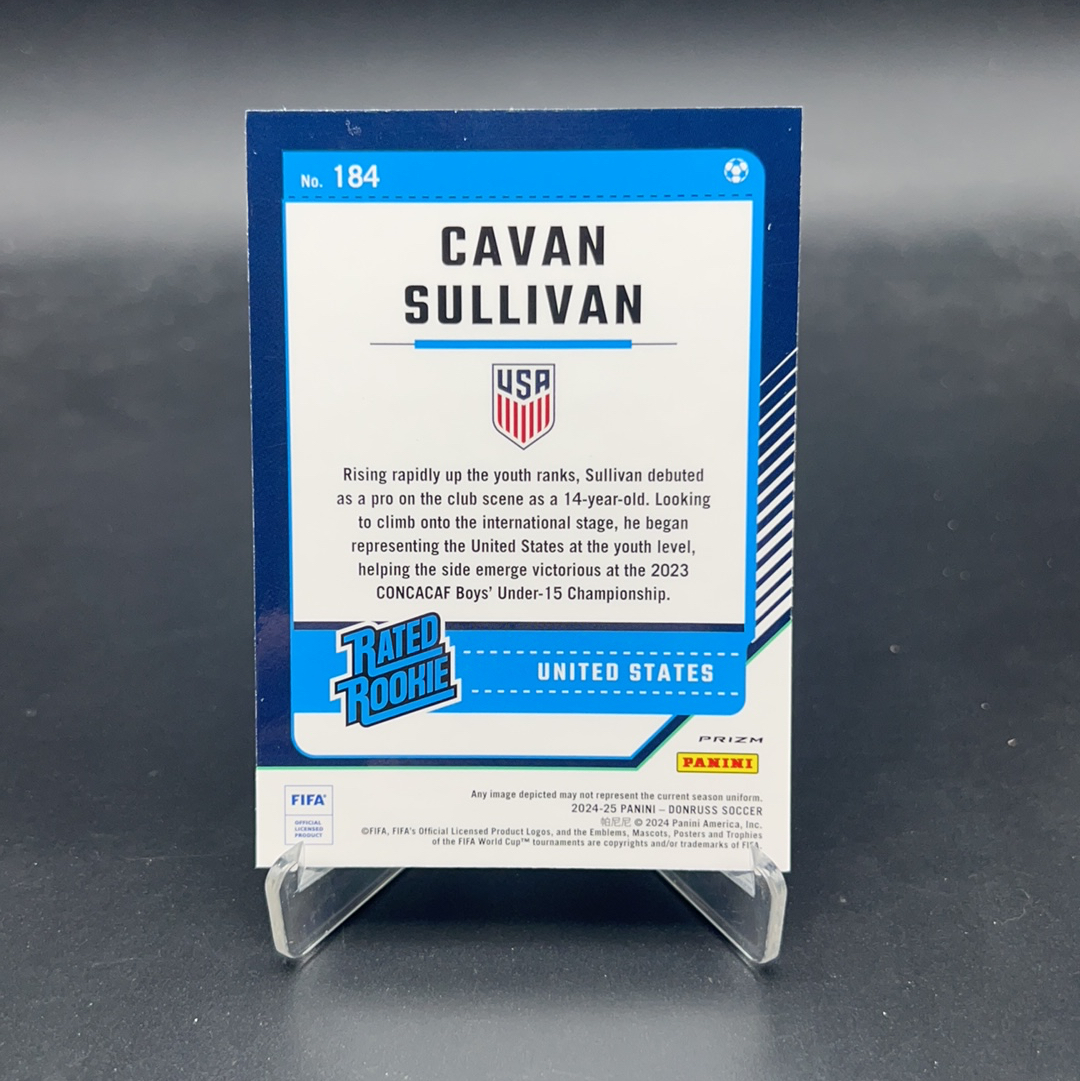 2024-25 Panini Donruss Cavan Sullivan RC FIFA 杜蕾斯 美国 沙利文 苏利文 大热新秀 O版 银折 ...