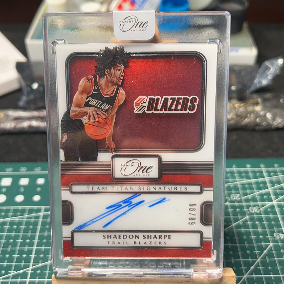 2022-23 Panini One and One Shaedon Sharpe RC 开拓者 谢登夏普 镜面 新秀 team titans ...