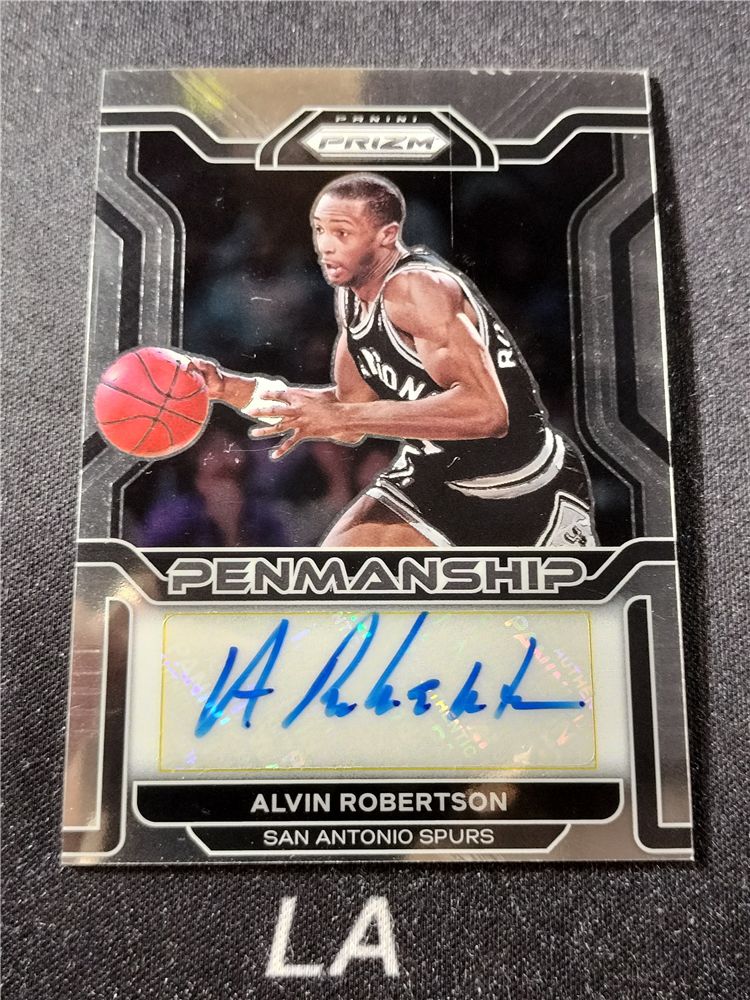 【LA拍卖】21-22 Panini Prizm Alvin Robertson 埃尔文 罗伯特森 马刺队 Penmanship 签字 印刷线 ...
