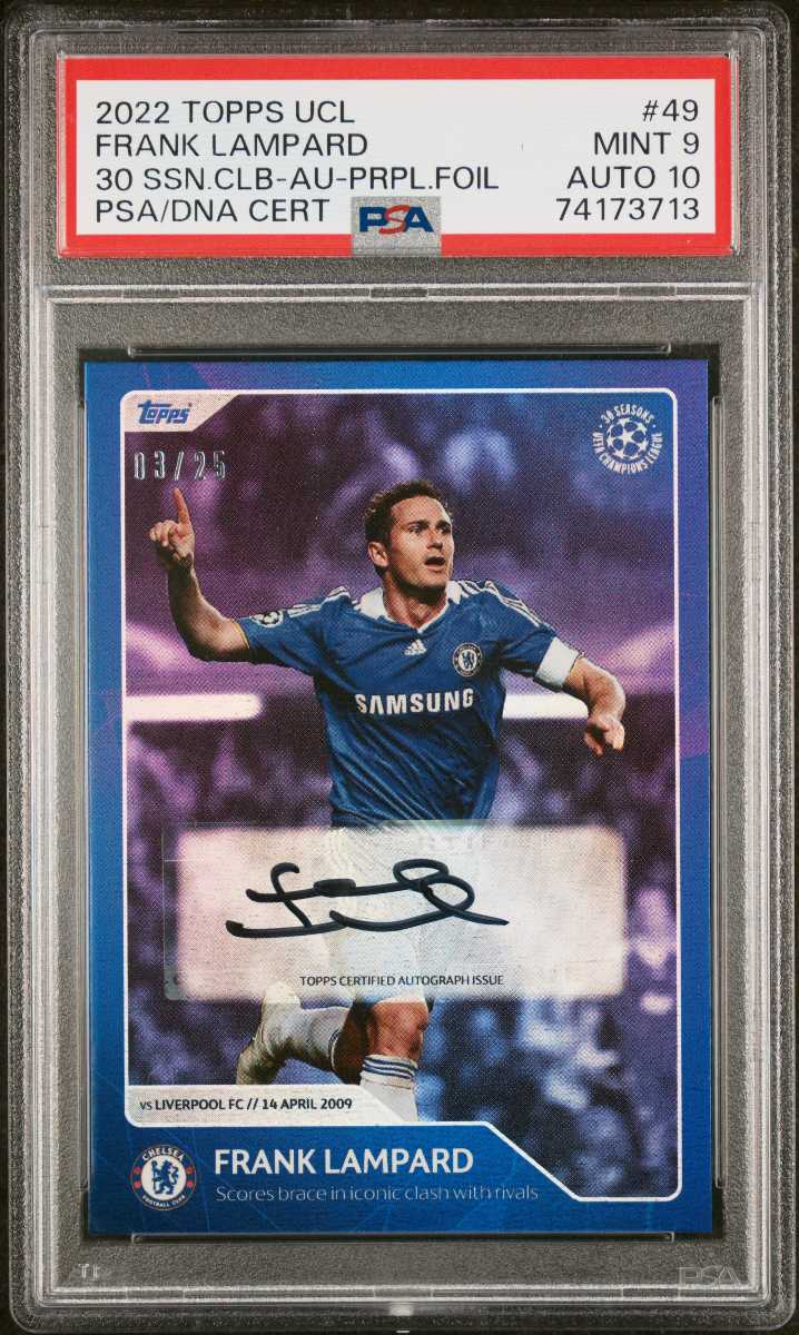 2022 Topps Chrome Frank Lampard 2022 topps 30 seasons欧冠30周年弗兰克 兰帕德3/25编 ...