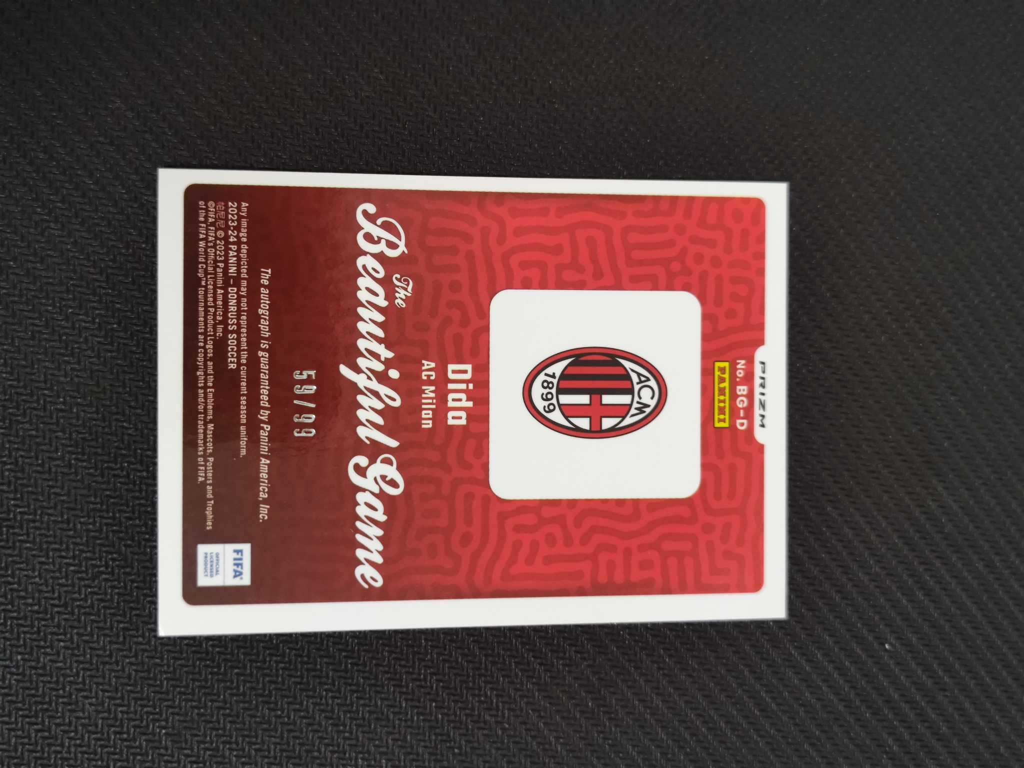 2023-24 Panini Donruss Dida 迪达 59/99编 蓝折 签字 美丽比赛签 米兰 巴西 门神 实卡精美 凑套必备 ...