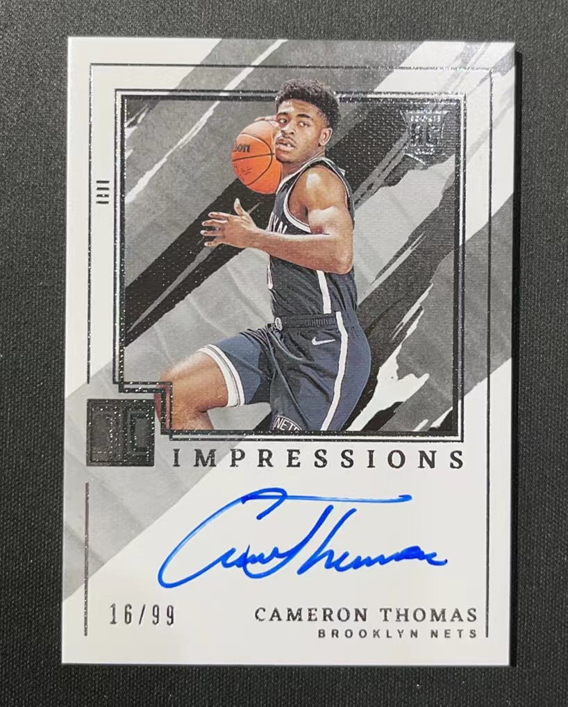 【长安代卖】2021-22 Panini Impeccable Cameron Thomas 小真金 篮网 新秀RC 卡梅隆托马斯 新秀签字 ...