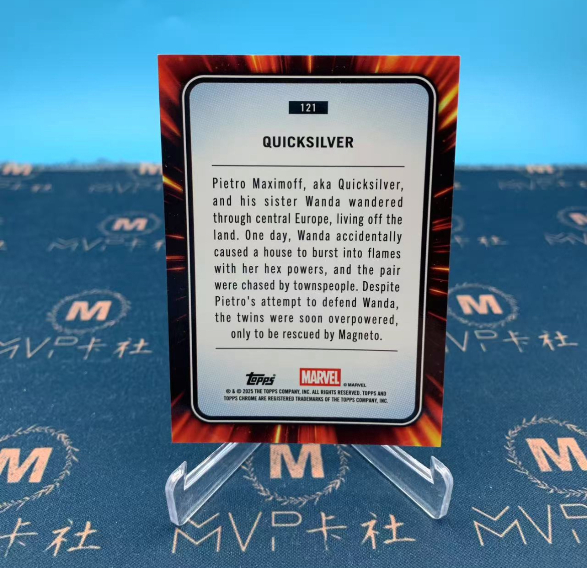 2025 Topps Marvel (MCU) 漫威 Chrome TC 【MVP拍卖】 21/25编 独占 橙熔岩折射 快银 ...