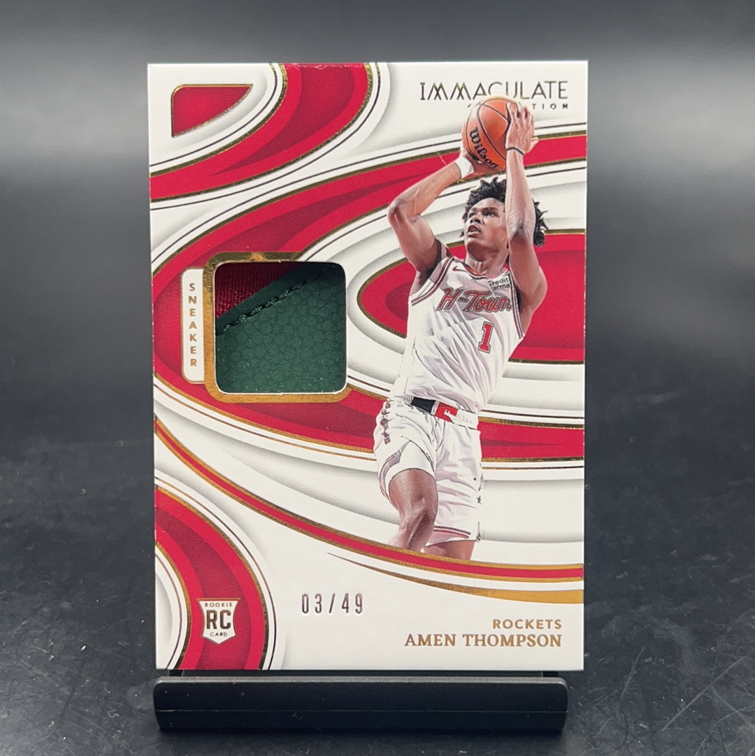 2023-24 Panini Immaculate Amen Thompson RC 【五月拍卖 顺丰空运】火箭 阿门 汤普森 新秀 49编 ...