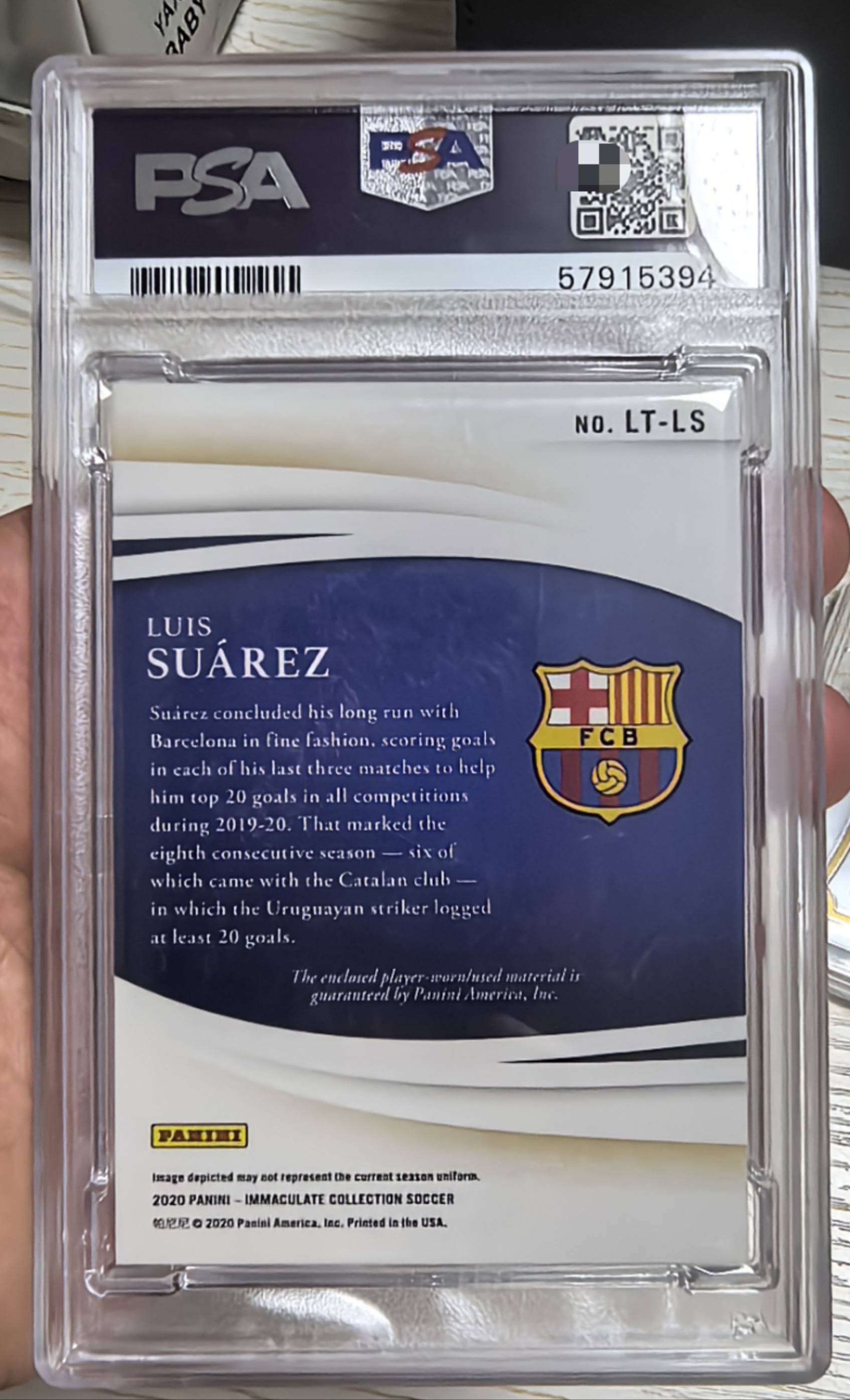 2020 Panini Immaculate Luis Suárez 苏亚雷斯 1/1 球衣卡 切nike logo无平行版本 真正的一编一 ...