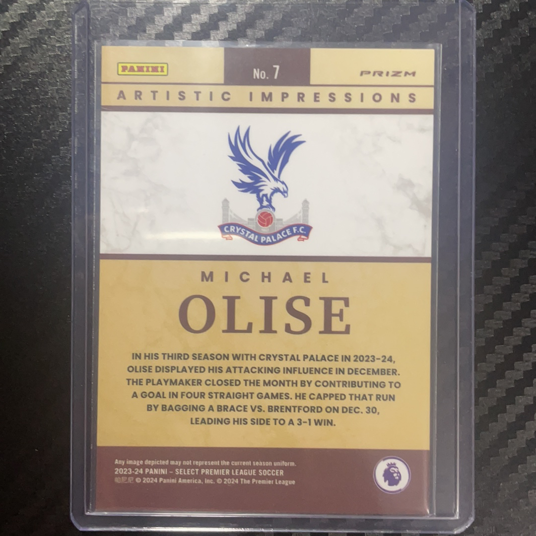 2023-24 Panini Select Michael Olise 英超 水晶宫 奥丽斯 艺术印象特卡 大比例 箱货【道哥】 卡淘