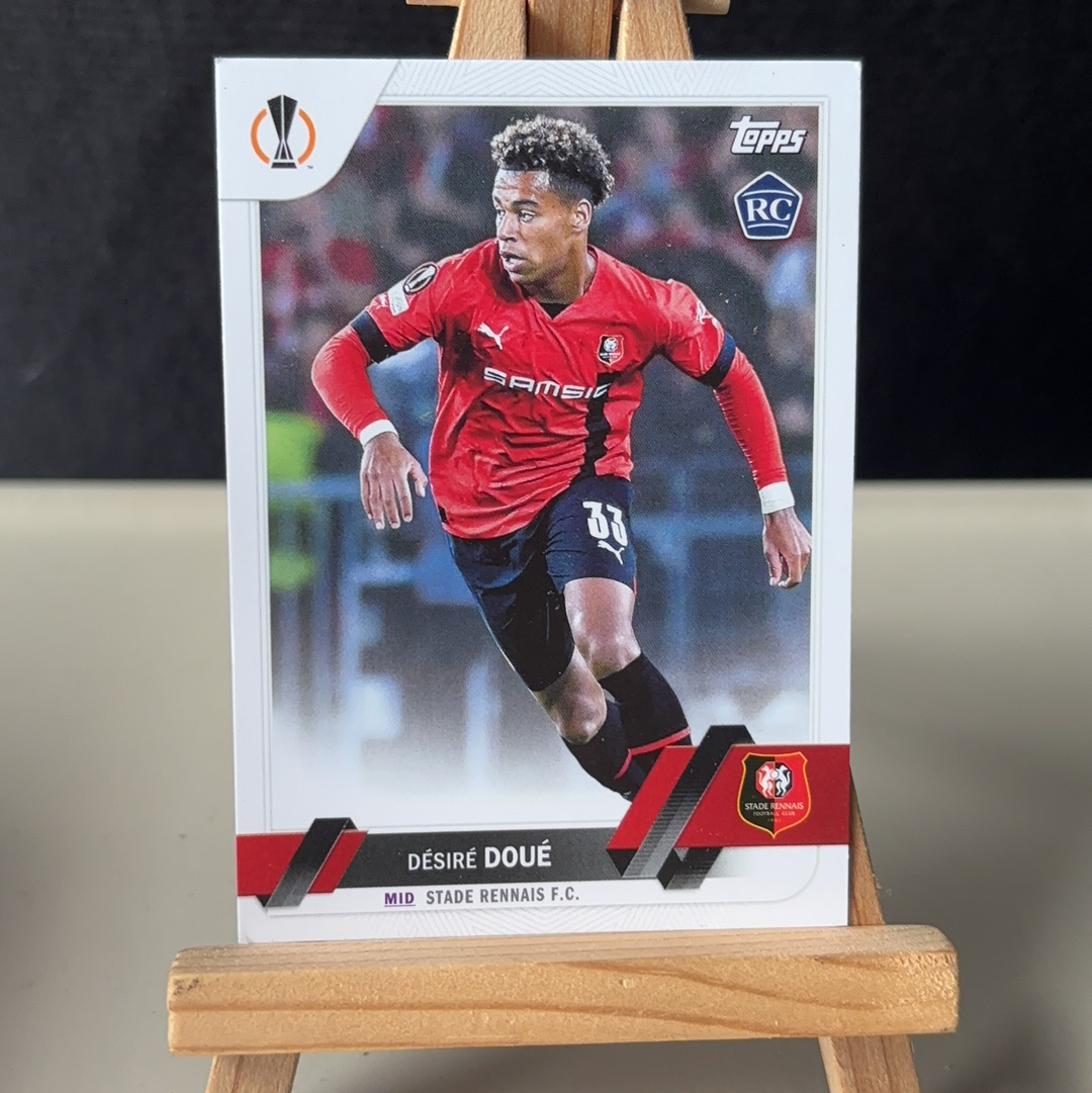 【树树拍卖】2023 Topps Chrome UCC Desire Doue 杜埃 巴黎 夺冠功臣！两射一传！19岁超级新星！#48 白角 ...