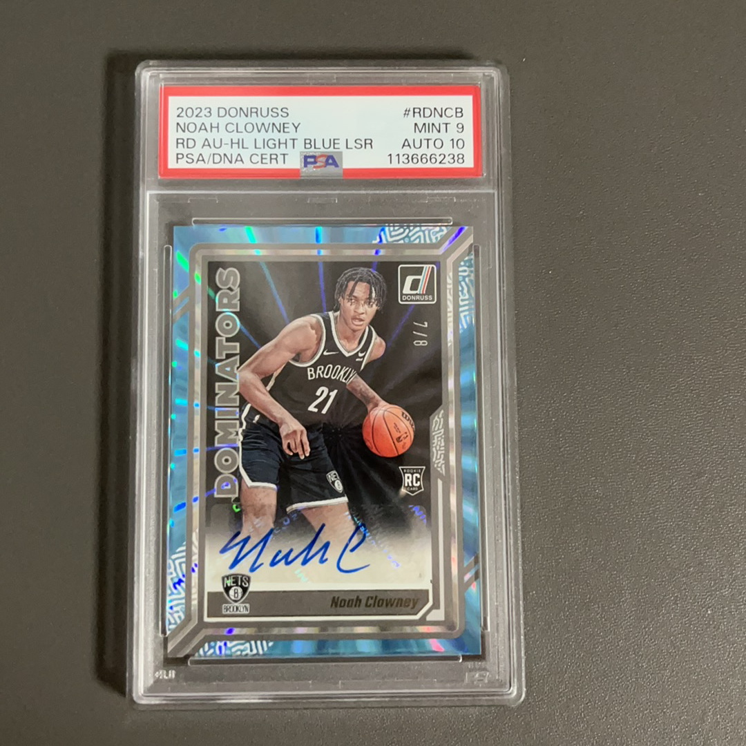 2023-24 Panini Donruss Noah Clowney RC 篮网队 潜力新星 诺阿 克洛尼 克劳尼 杜蕾斯 蓝佛光 签字 7 ...