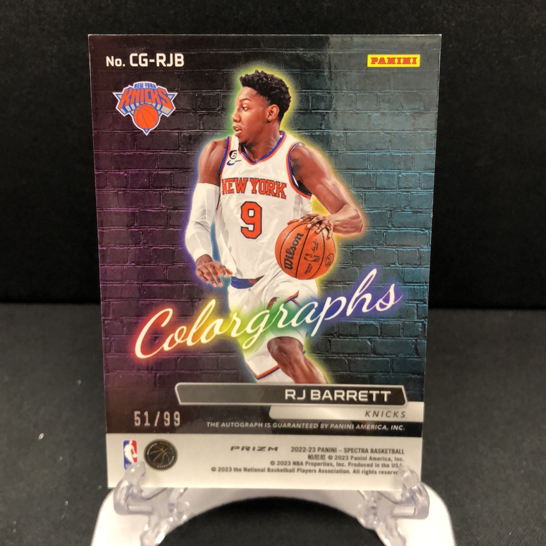 2022-23 Spectra R.J. Barrett 【卡宾】光谱 尼克斯 RJ 巴雷特 RJB /99编 签字 卡签 折射 值得收藏 ...