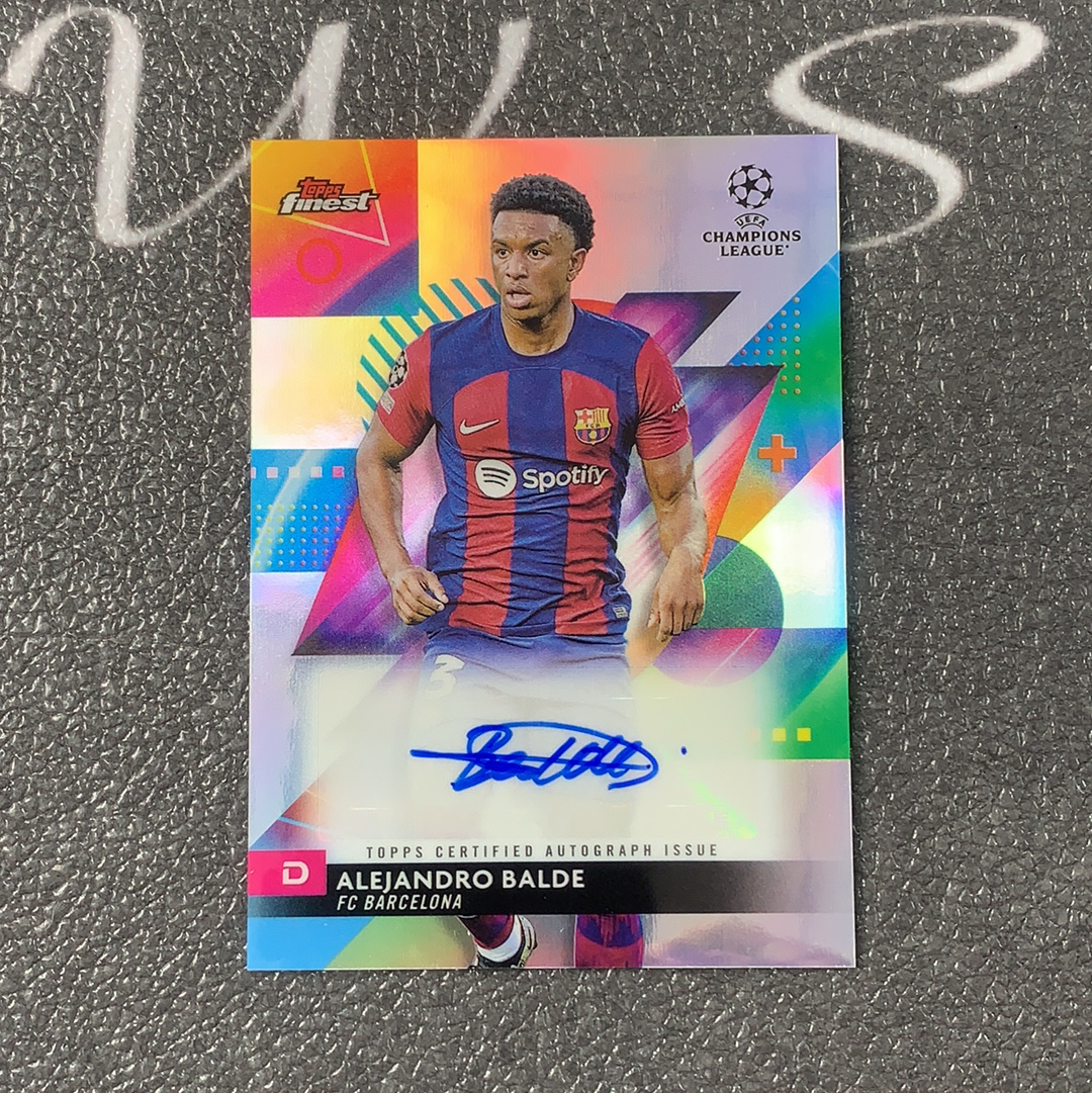 【小牛代拍】2024 Topps Finest Alejandro Balde 巴尔德 巴萨妖人 巴尔德 完美签字 西班牙冠军功臣 实卡精美 ...