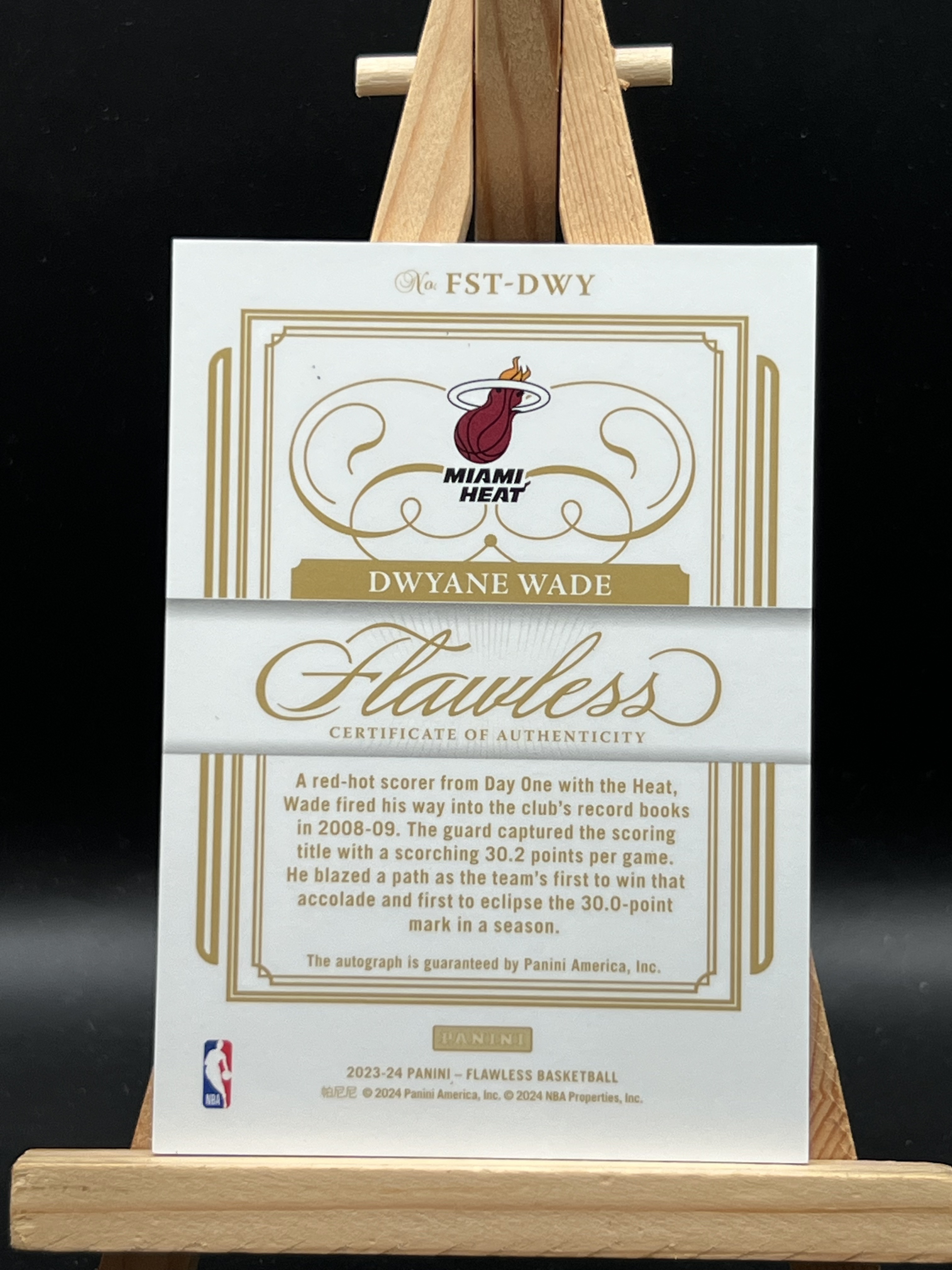 2023-24 Panini Flawless Dwyane Wade 闪电侠 韦德 热火 手提 scoring title 得分王特卡 10 ...