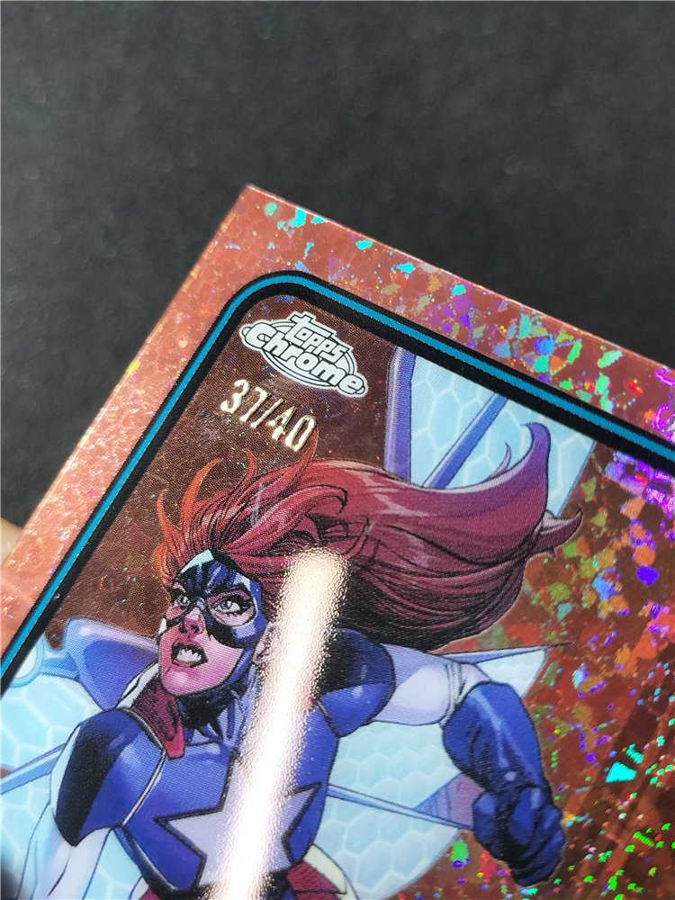【LA拍卖】2025 Topps Chrome Marvel Liberty TC漫威系列 1st 首次亮相IP 自由女神 玫瑰金碎钻折 ...