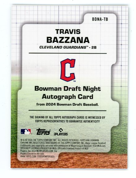 2024 Bowman Draft Draft Nights Auto Travis Bazzana 39/99 RC Rookie 卡淘