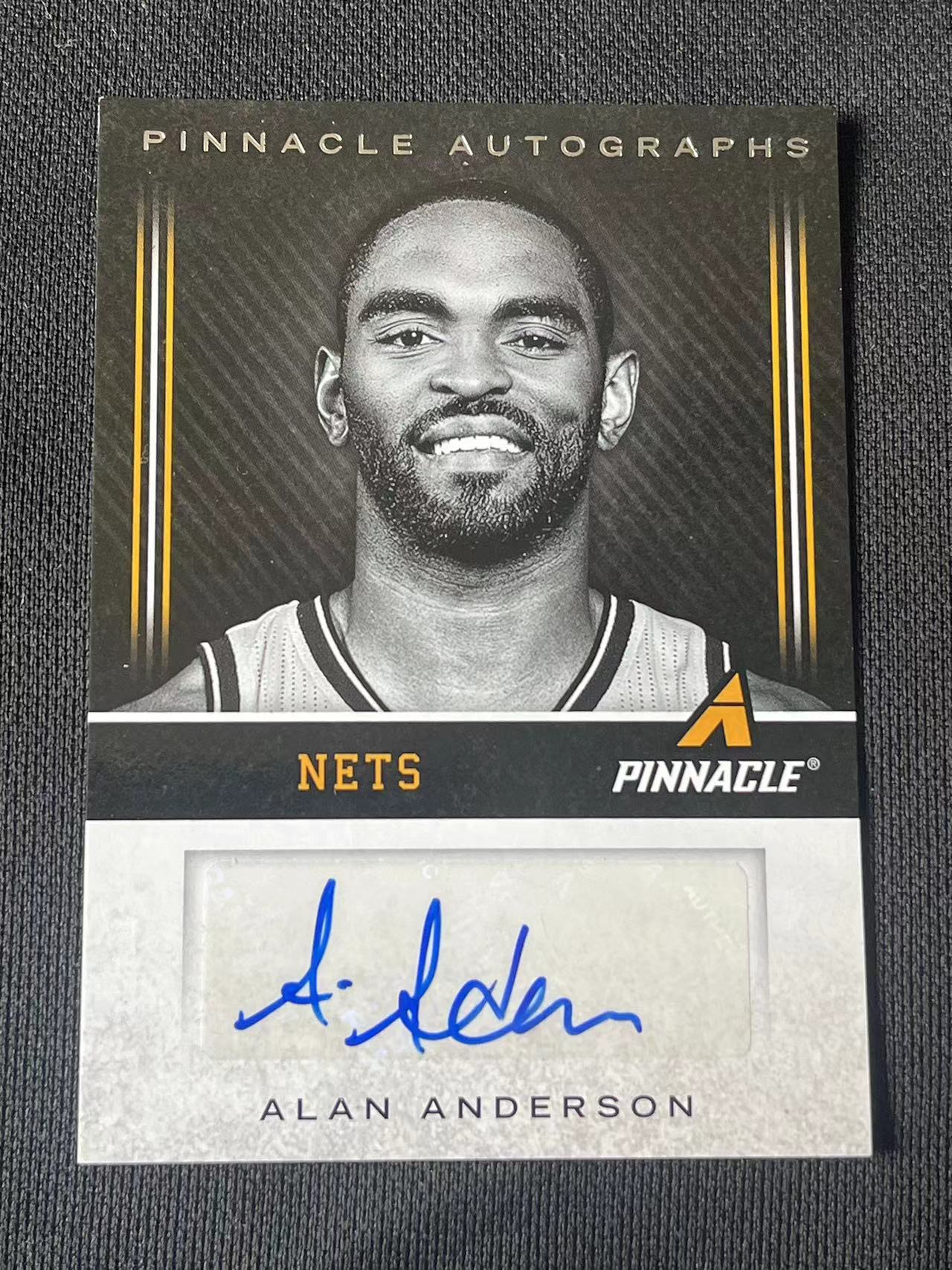 2013-14 Panini Pinnacle Alan Anderson 巅峰系列 篮网 阿兰 安德森 签字 山东名宿 （不累计） 卡淘