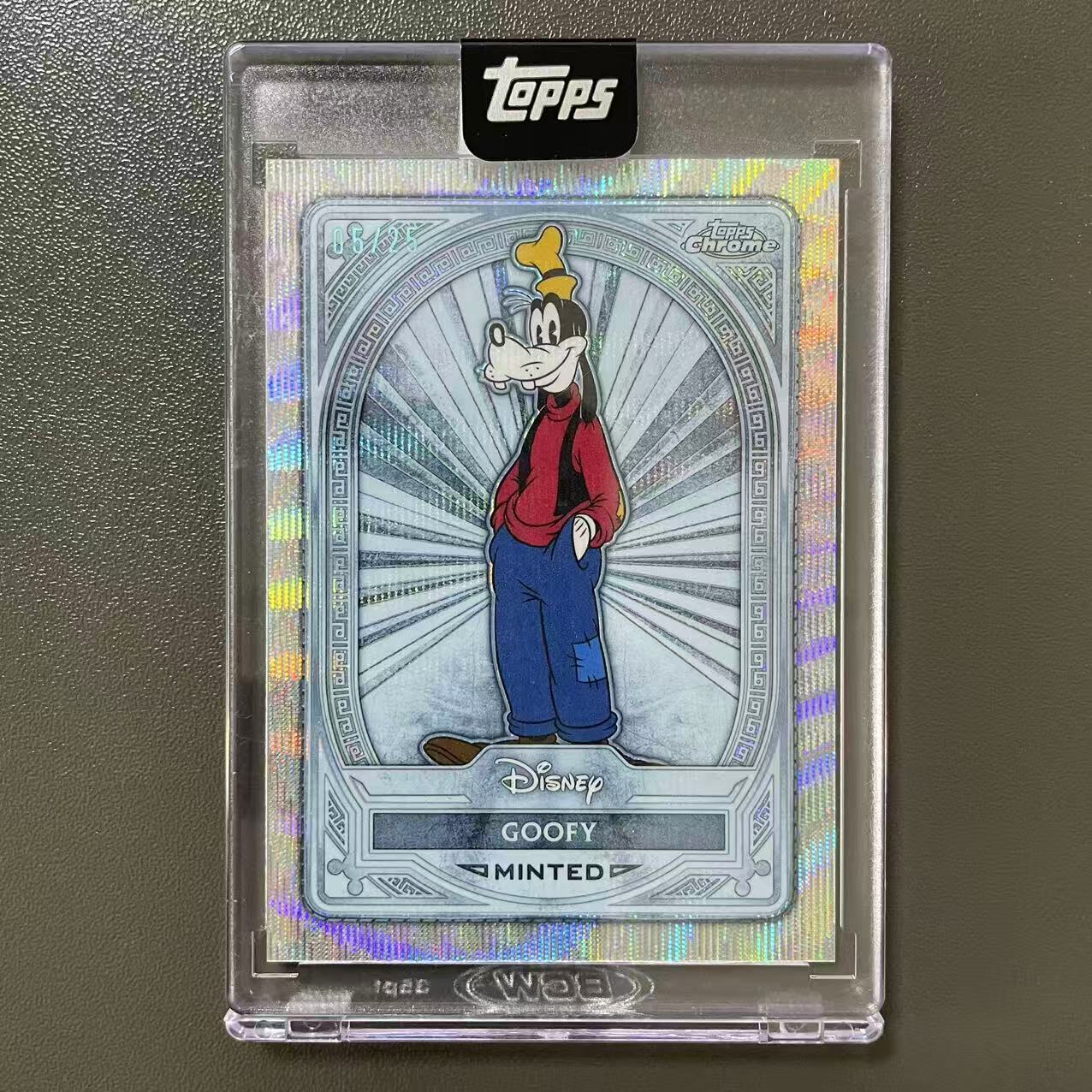 【德基拍卖】2025 Topps Disney Chrome Goofy 迪士尼Mint 米老鼠和朋友们 高飞 铂金平行 5/25编 原封砖 ...