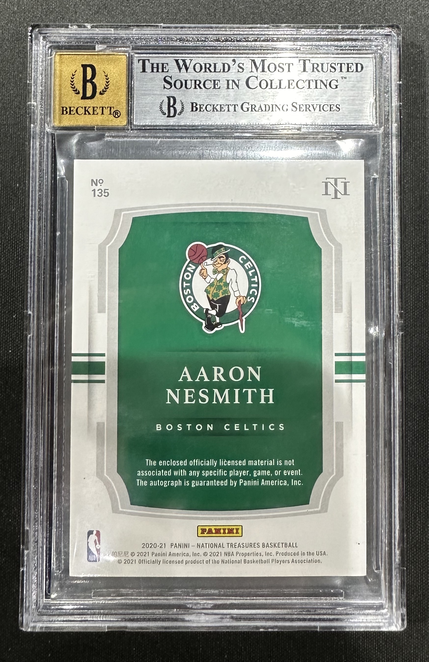 【长安代卖】2020-21 Panini National Treasures Aaron Nesmith 国宝 凯尔特人 新秀RC 阿龙内史密斯 新秀logoman签字 RLA 一编一 1/ ...