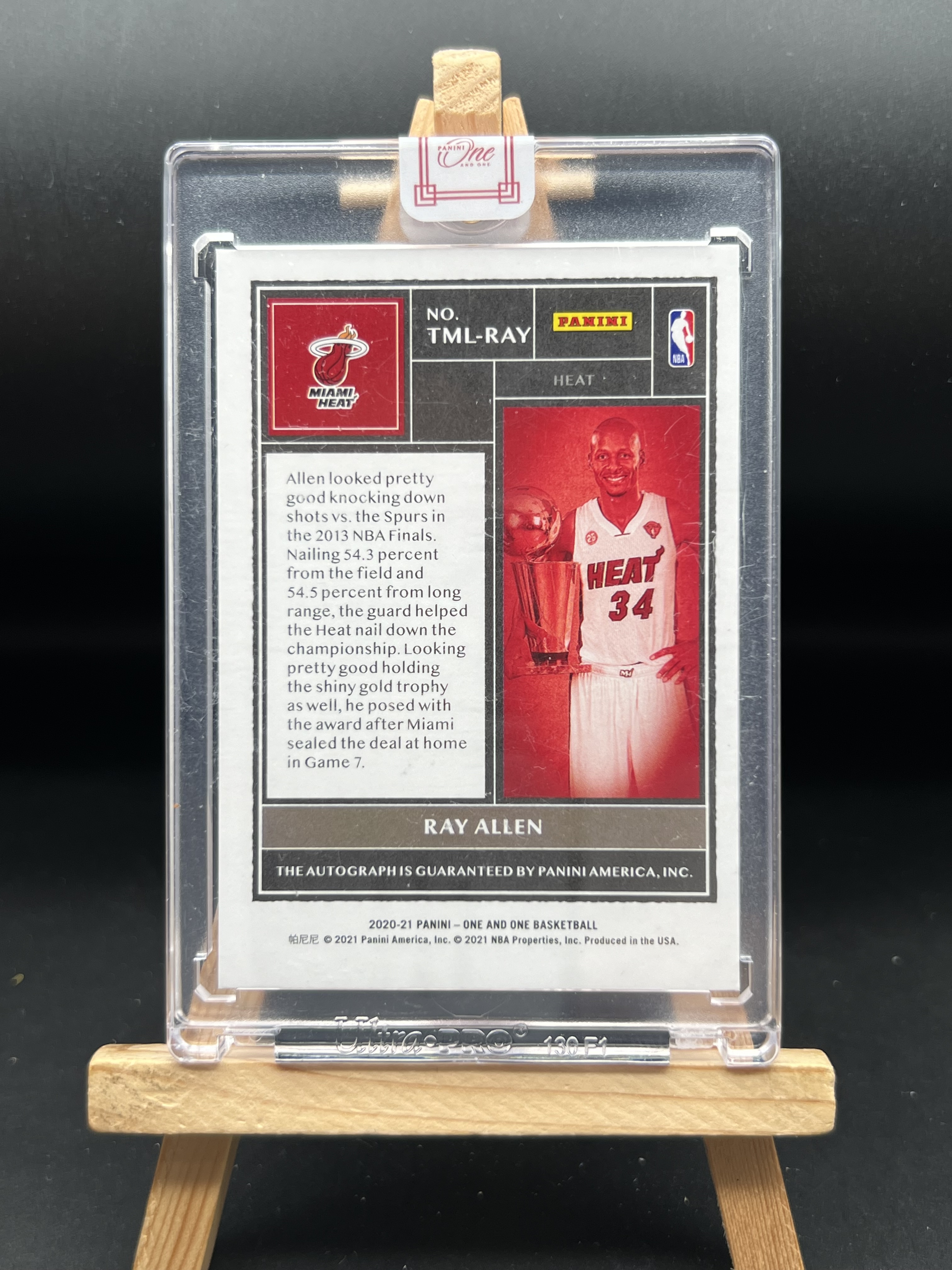 2020-21 【小字母免费代拍/到手95】 One and One Ray Allen RC 雷阿伦 热火 ONE系列 timeless ...