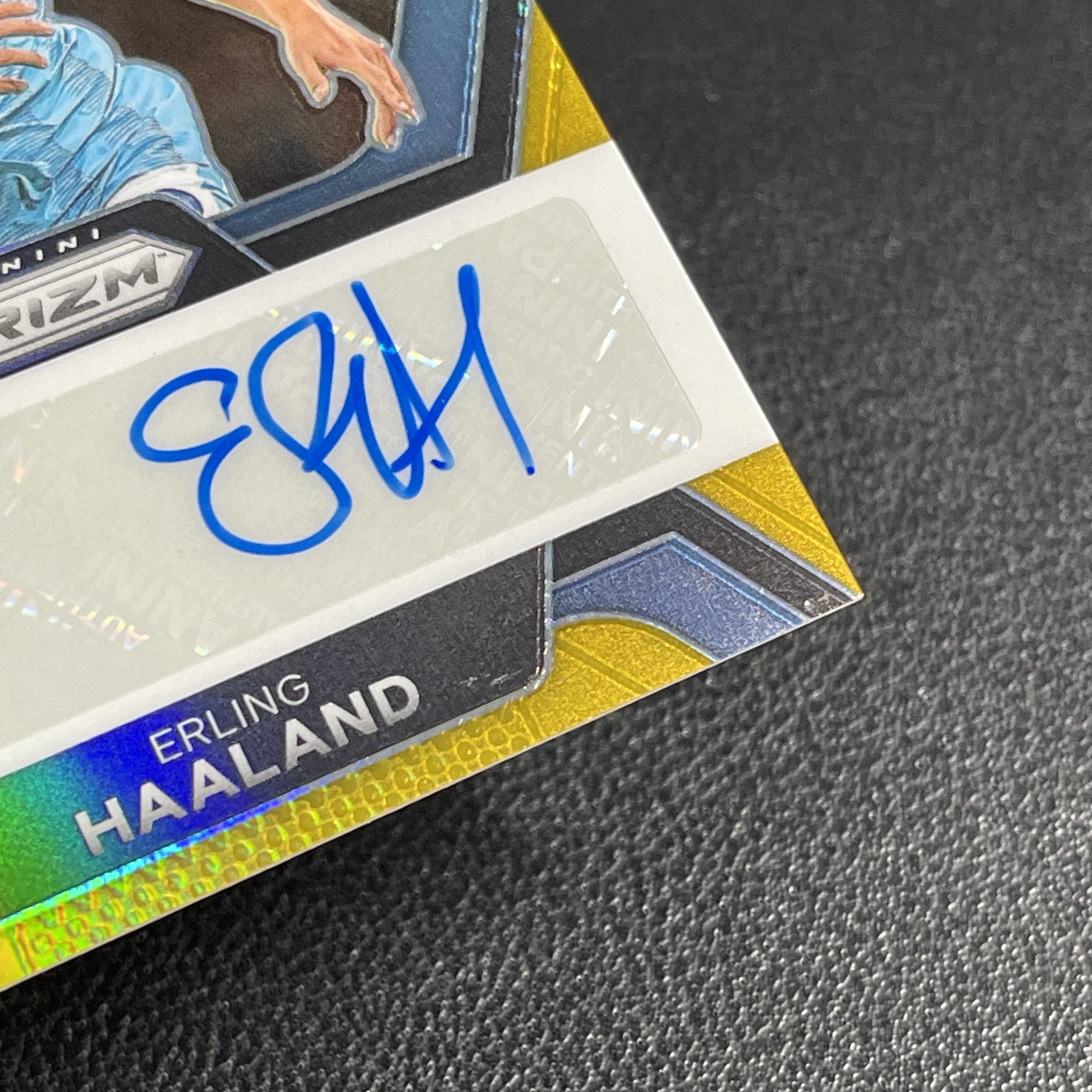 【FCB拍卖】2023-24 PANINI PRIZM ERLING HAALAND 哈兰德 金折 签字 10编 10/10 书法签 正金折 ...