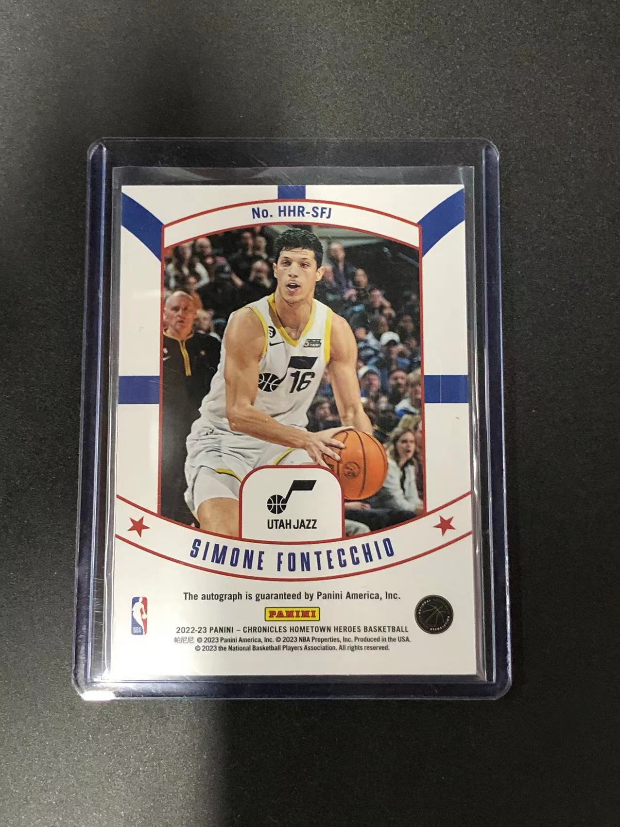 2022-23 Panini Chronicles Simone Fontecchio RC 编年史系列家乡英雄签 爵士队新秀西蒙尼 丰泰西奥 ...