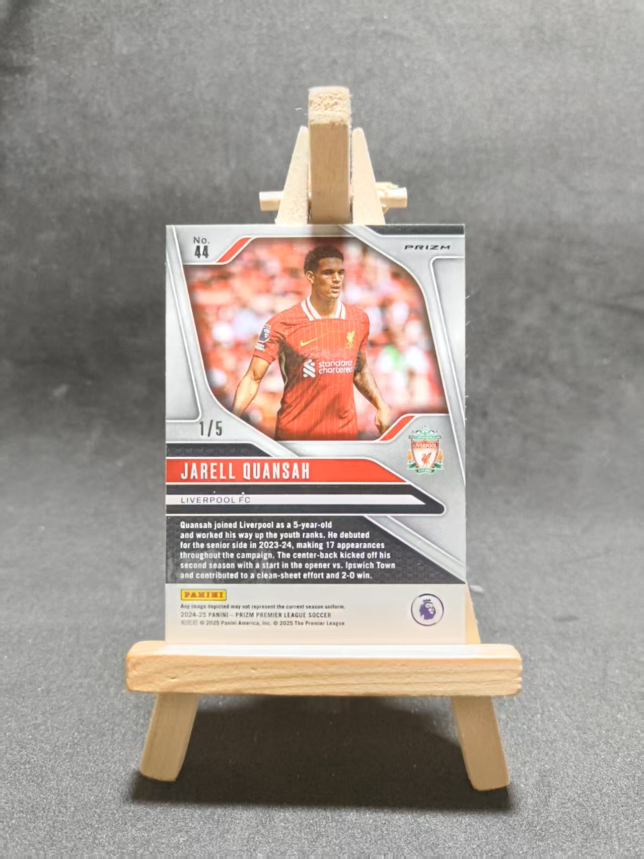 2024-25 Panini Prizm jarell quansah 英超pz 贾雷尔夸安萨 利物浦 绿折 1/5编 首编 值得收藏 乐 卡淘