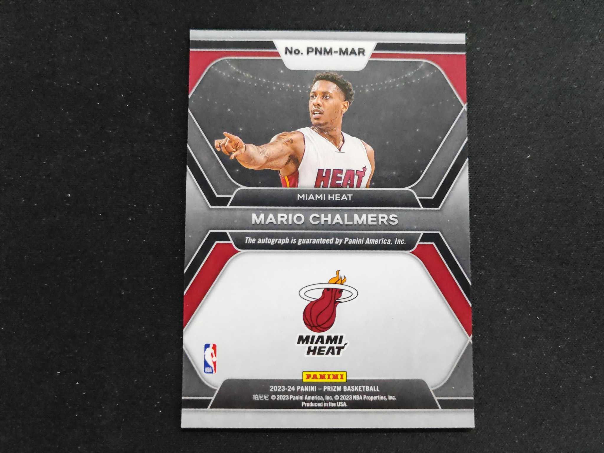 2023-24 Panini Prizm Mario Chalmers SC球星卡 pz 热火 钱莫斯 签字 卡品如图收藏必备（鱼儿） 卡淘