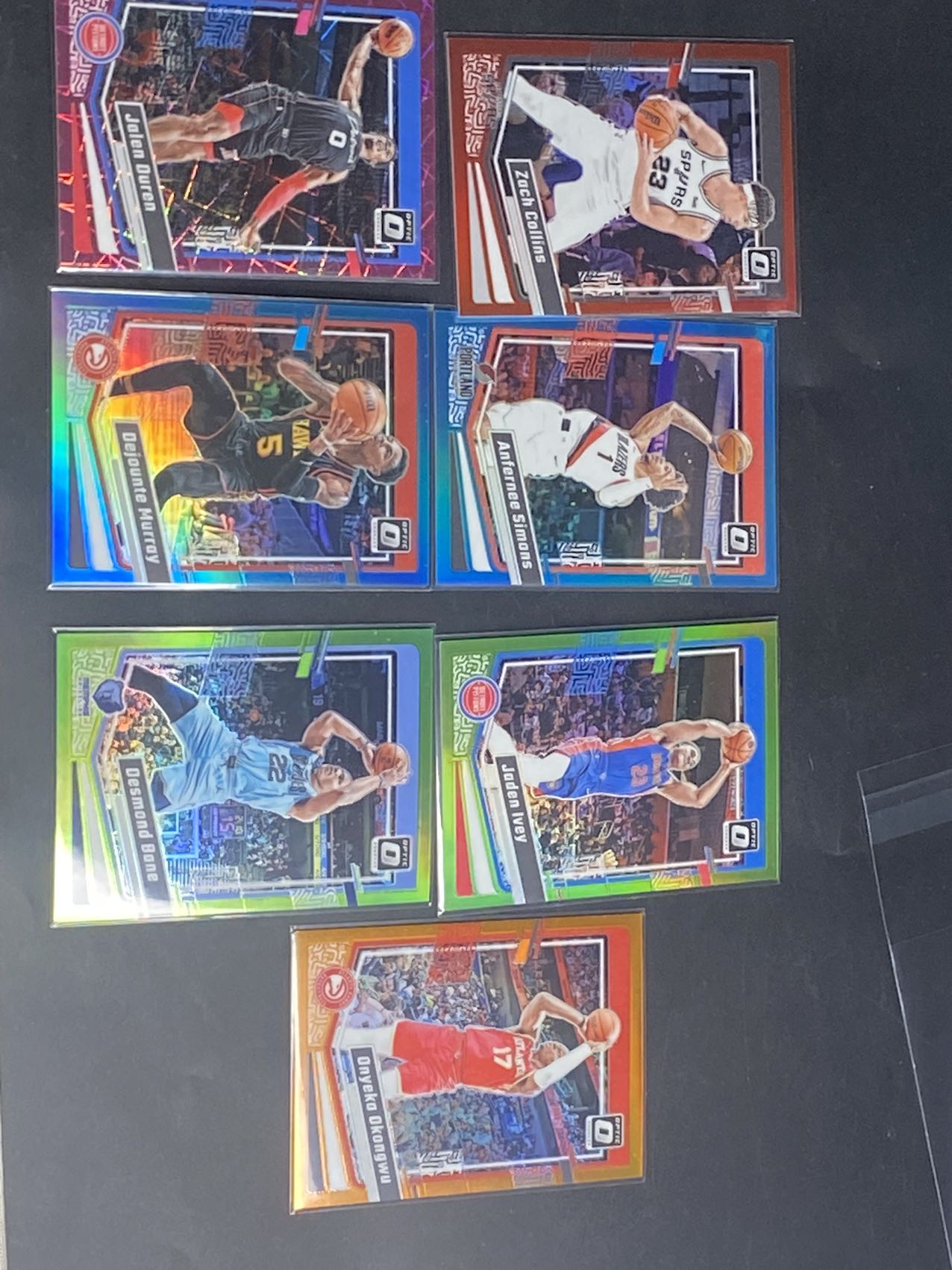 2023 24 Panini Optic Jaden Ivey 【肥猫代卖】二两 Op 杰登艾维 贾伦杜伦 带编 橙折 镭射折 绿折 折射 7