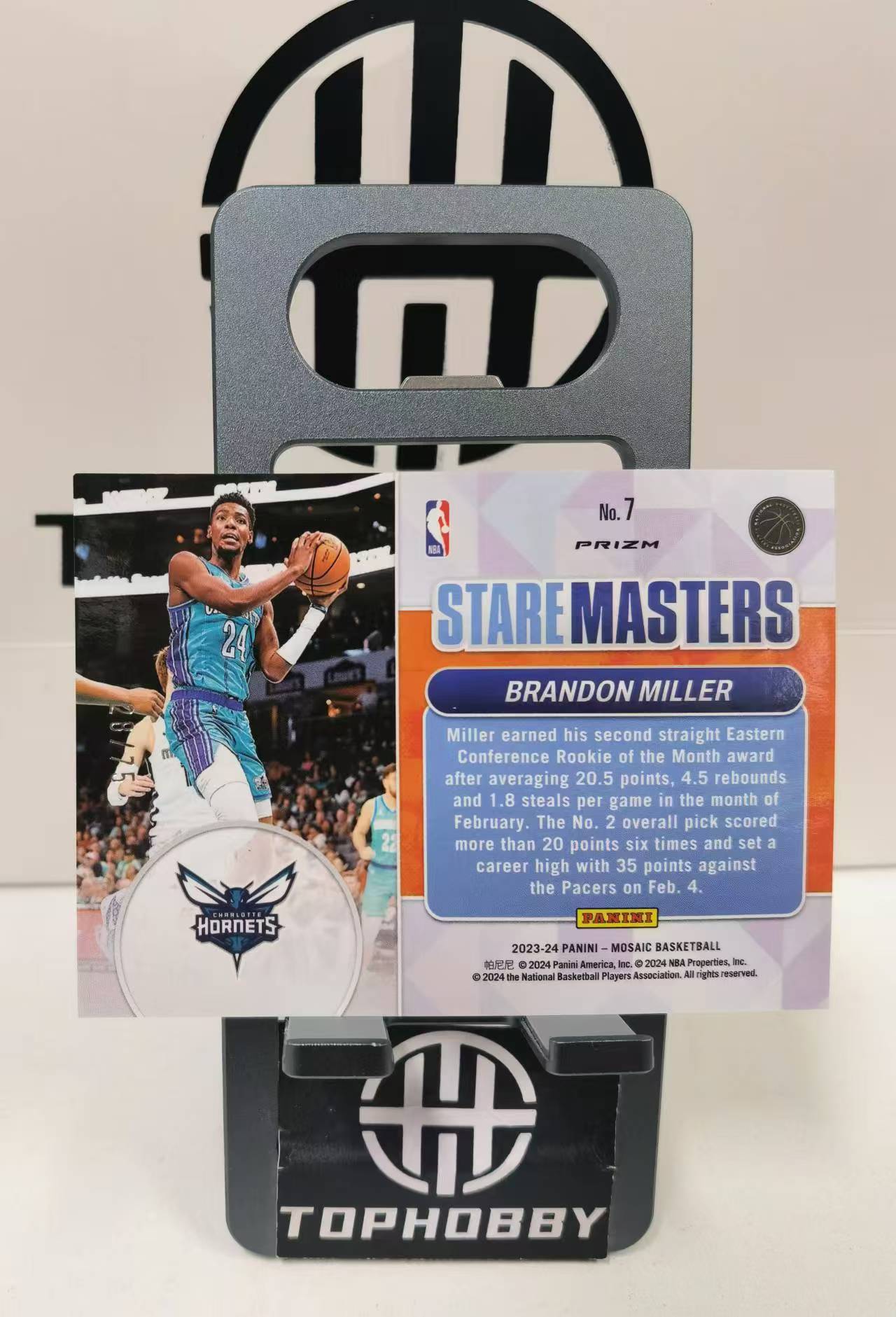 2023-24 Panini Mosaic Brandon Miller RC 布兰登 米勒 75编 大师特卡 绿马赛克折 折射 黄蜂榜眼秀 ...