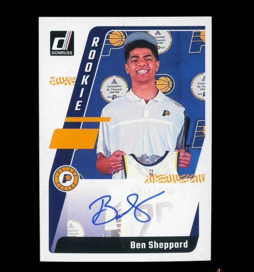 【小明精品】2023-24 杜蕾斯 Ben Sheppard 本 谢泼德 RC Rookie Next Day 新秀 明日签字 步行者 卡品如 ...