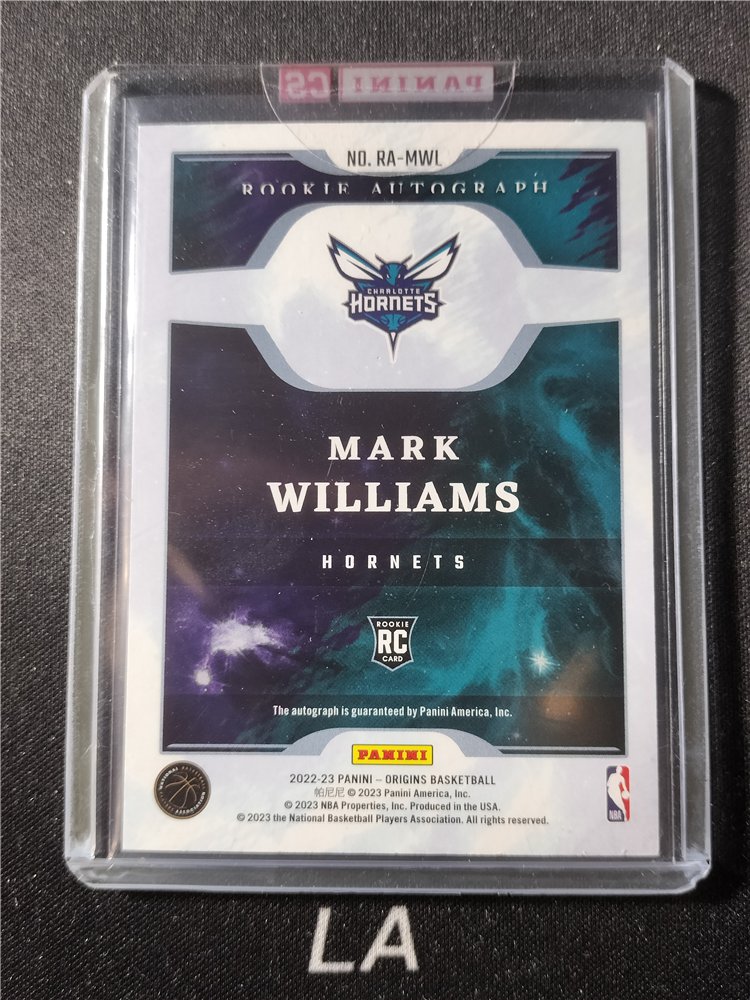 【LA拍卖】22-23 Panini Origins Mark Williams 起源 新秀RC 马克 威廉姆斯 黄蜂队 卡签签字 原封卡夹 ...