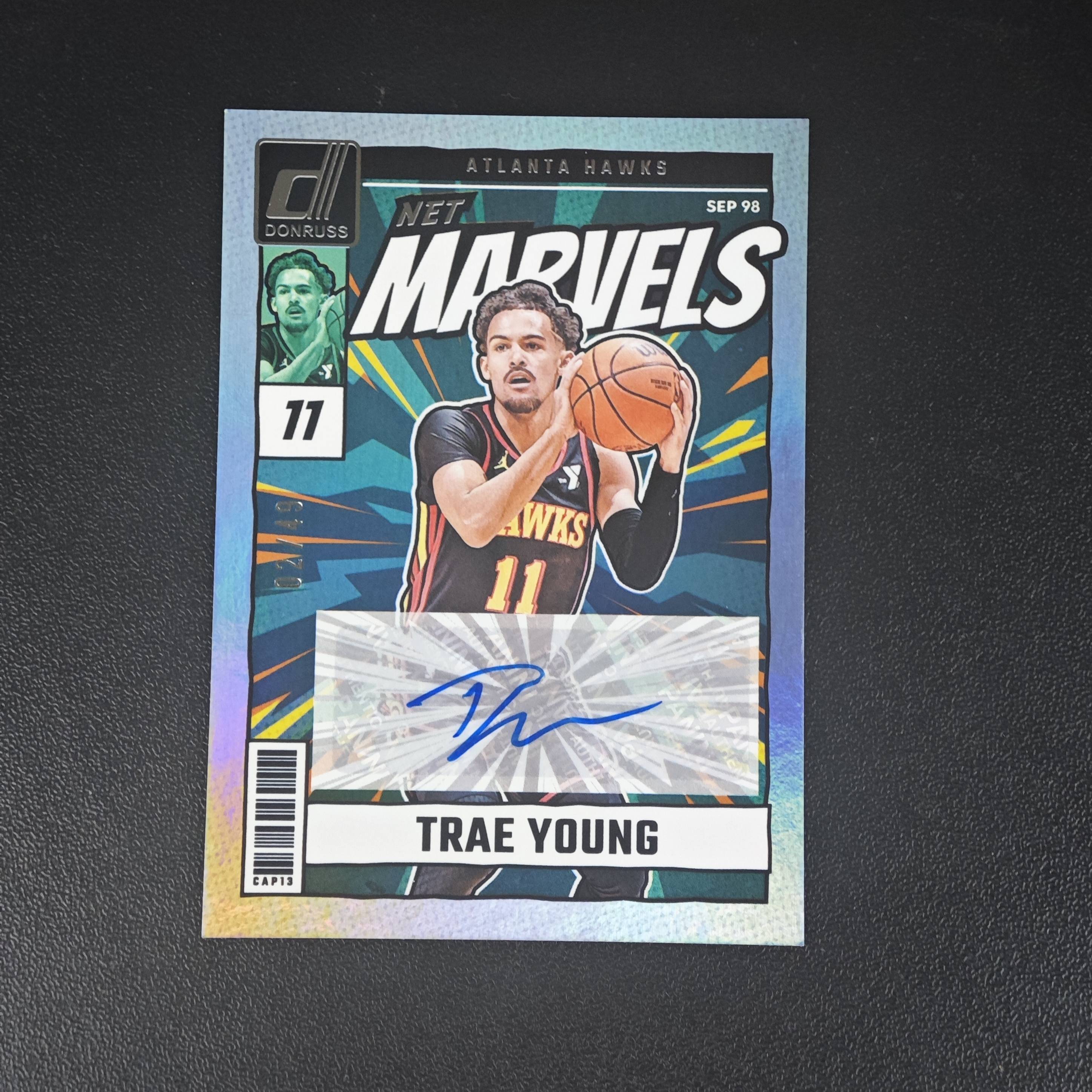 2024-25 Panini Donruss Trae Young 【RICE拍卖】02/49编 杜蕾斯 特雷杨 漫威特卡签字 吹杨 纽约市长 ...