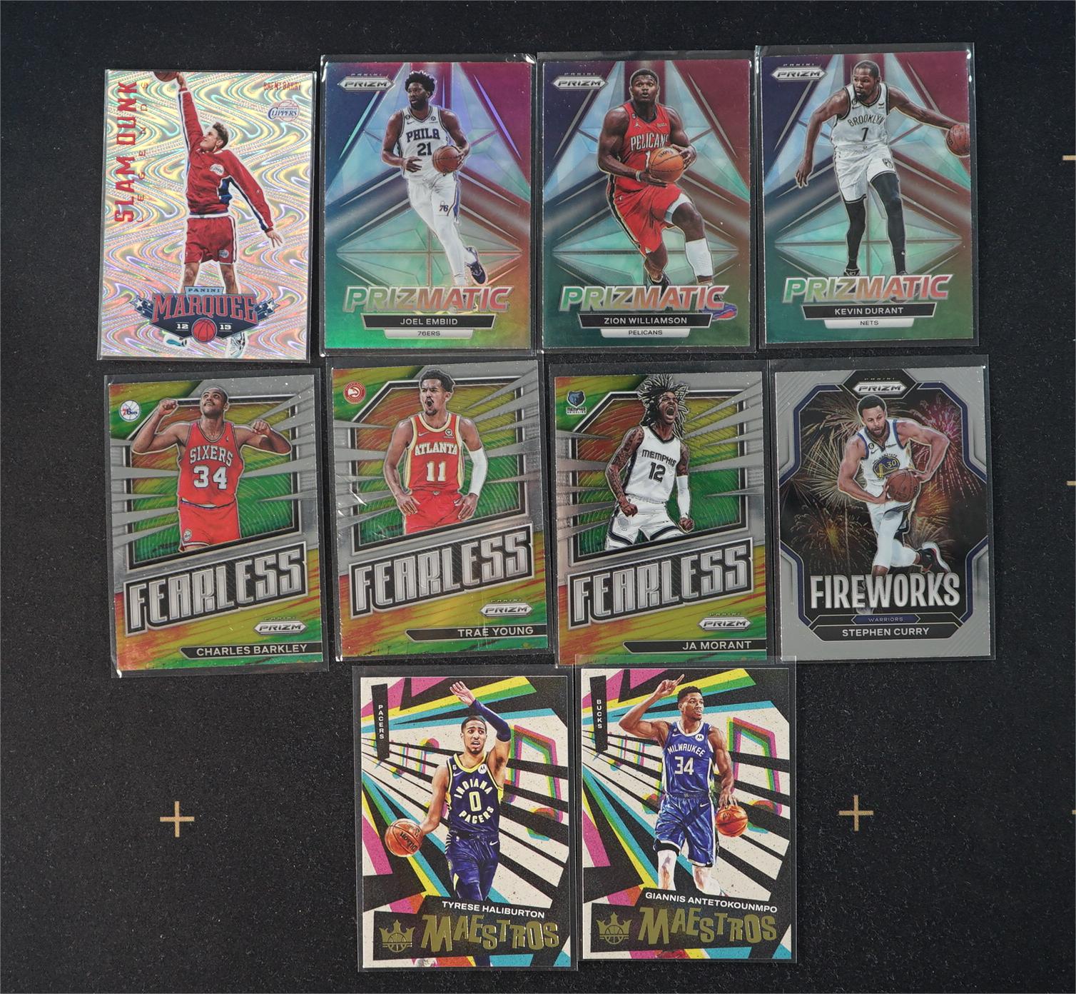 多年份 prizm 油画 哈利伯顿 阿德托昆博 大师特卡 库里 烟花特卡 莫兰特 特雷杨等 无畏特卡 锡安威廉姆斯 恩比德等 三角特卡 lot ...