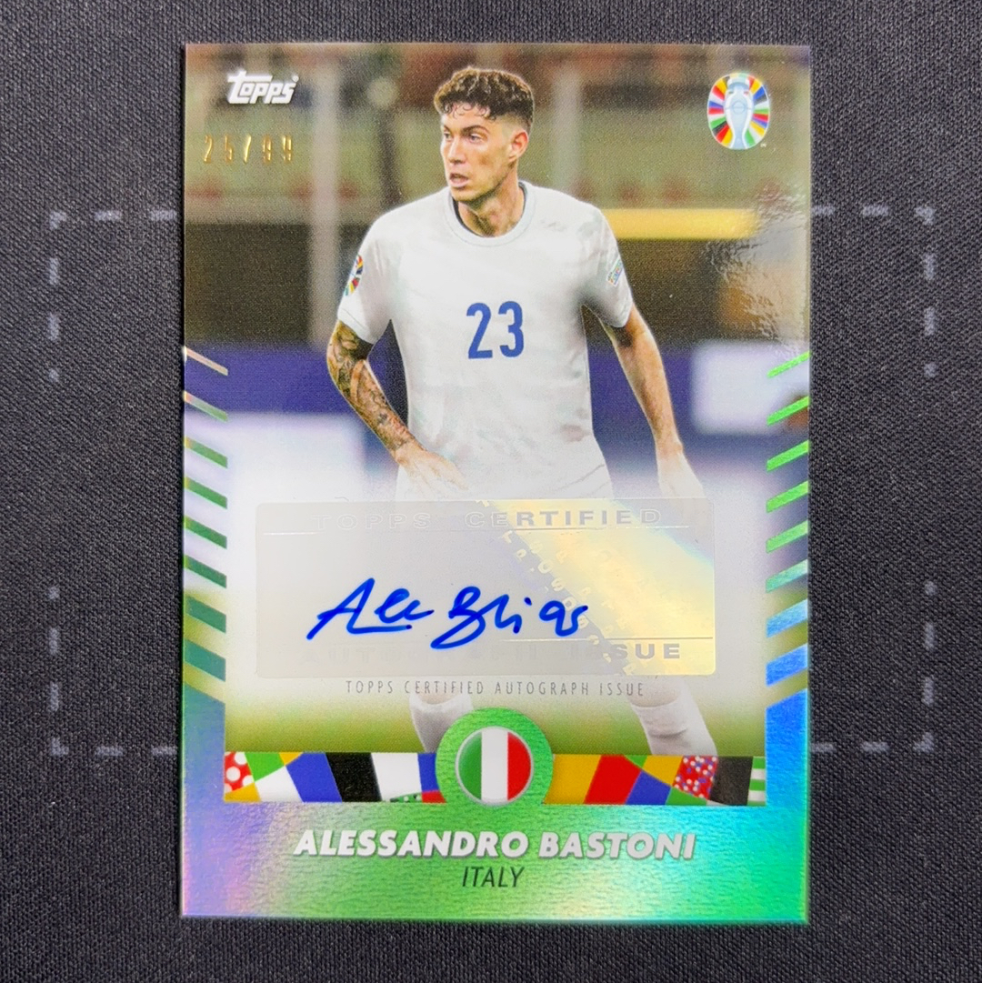 2024 Topps EURO Alessandro Bastoni 【十一拍卖】欧洲杯 穆里尼奥白金盒 意大利 国家队 巴斯托尼 签字 折射 ...